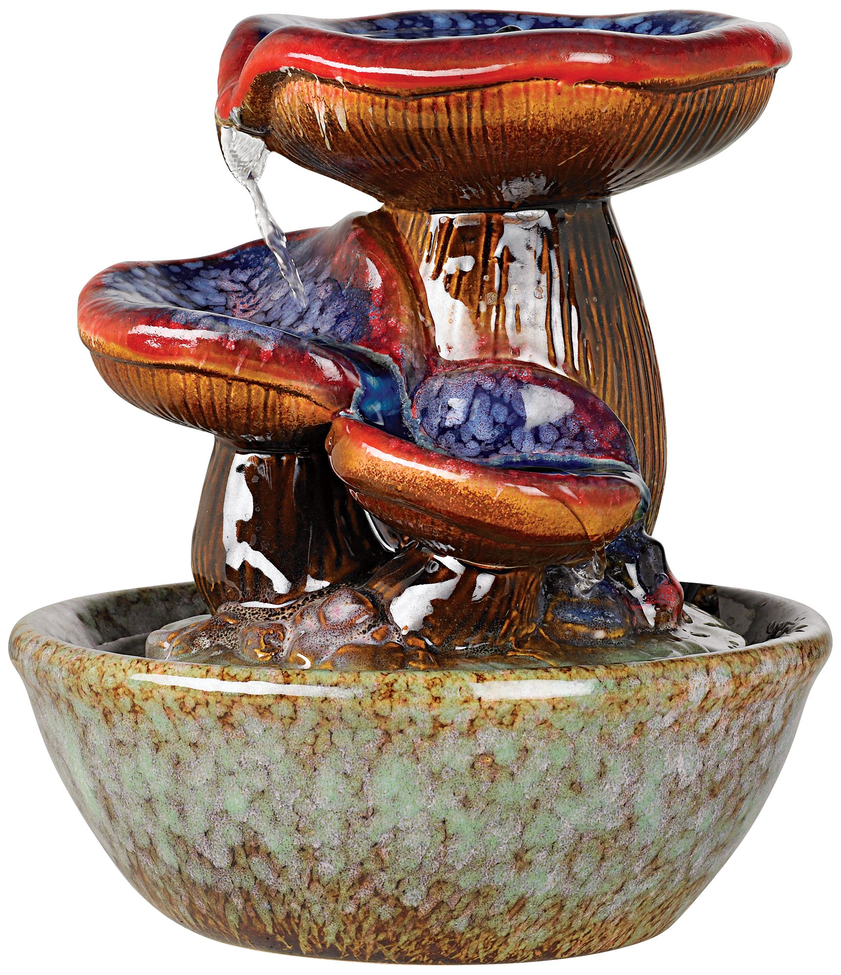 Toadstool 9 1/4" High Three Tier Tabletop Fountain - #56907 | Lamps Plus
