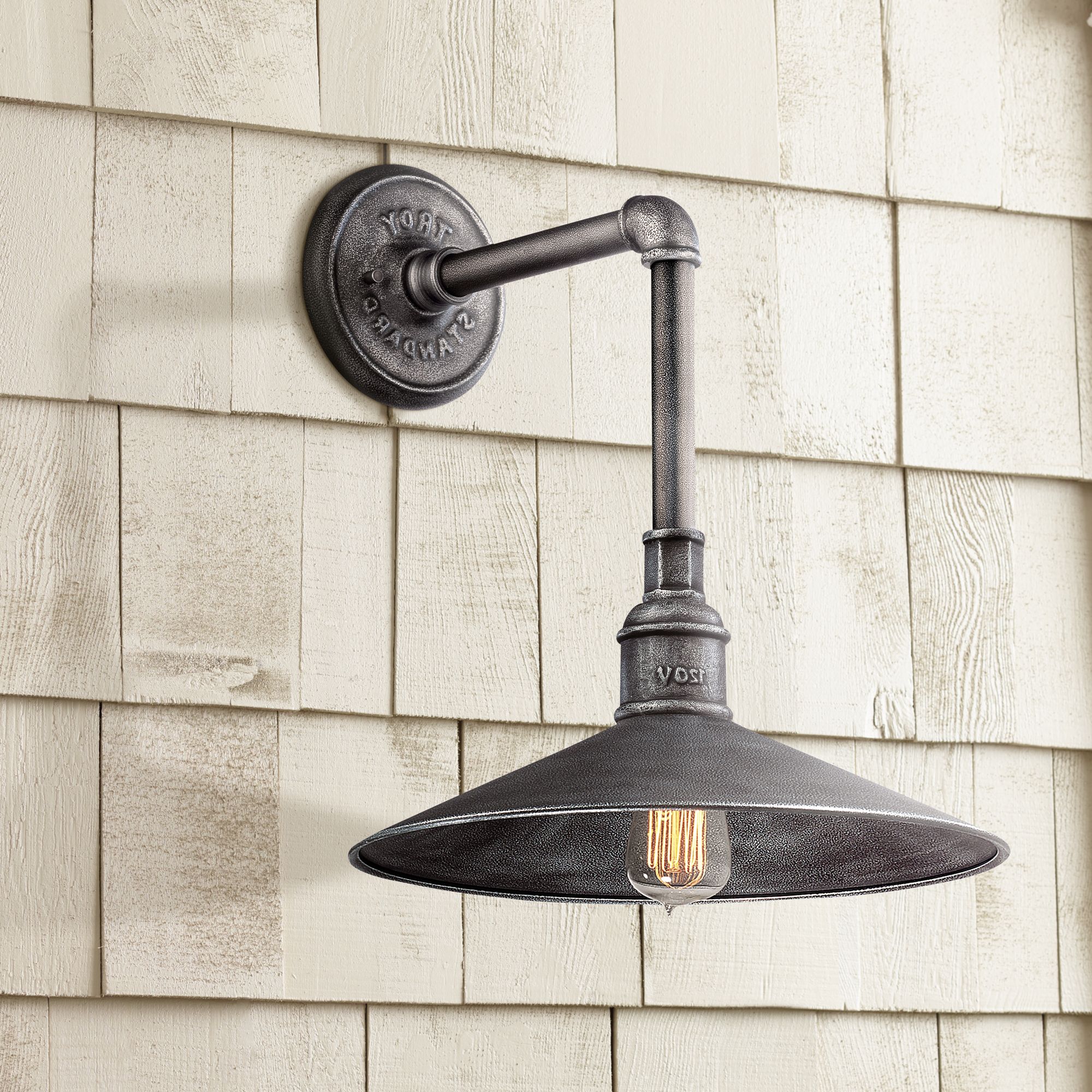Brushed Nickel, Barn Light, 13 - 18 In. Wide Outdoor Lighting | Lamps Plus