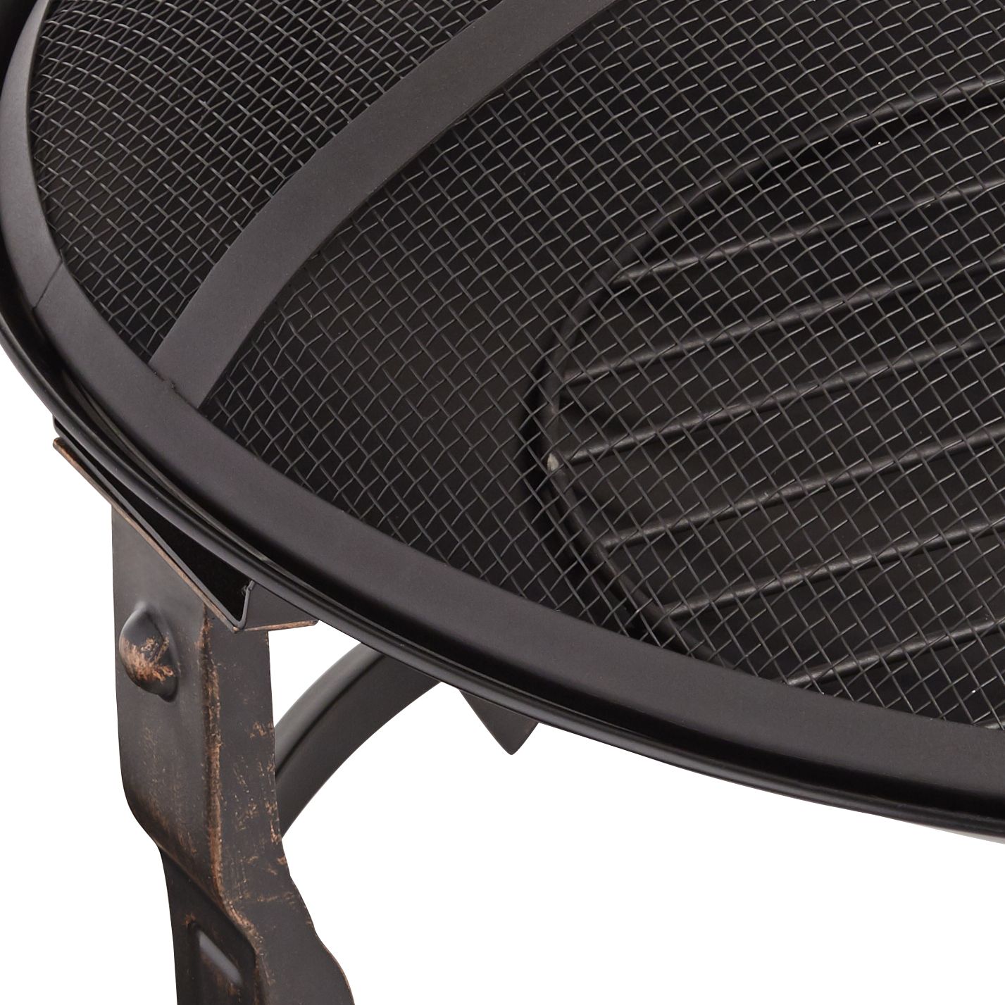 Townsend 24" Round Steel Mesh Screen Outdoor Fire Pit - #79D64 | Lamps Plus