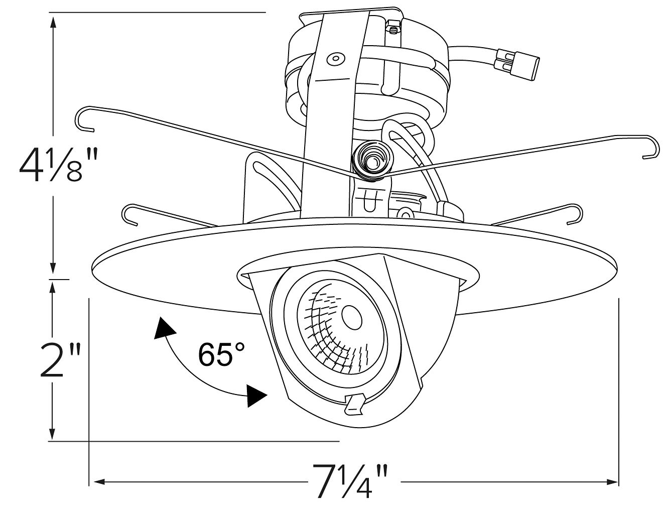 Trea 6" White LED Adjustable Pull-Down Insert Recessed Trim - #771V0 ...