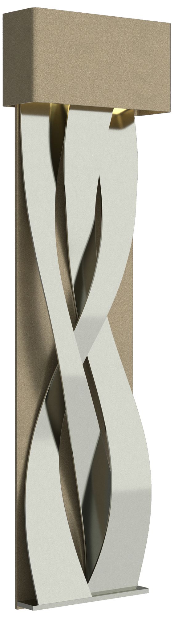 Tress 31.8" High Sterling Accented Large Soft Gold LED Sconce - #551G8 ...