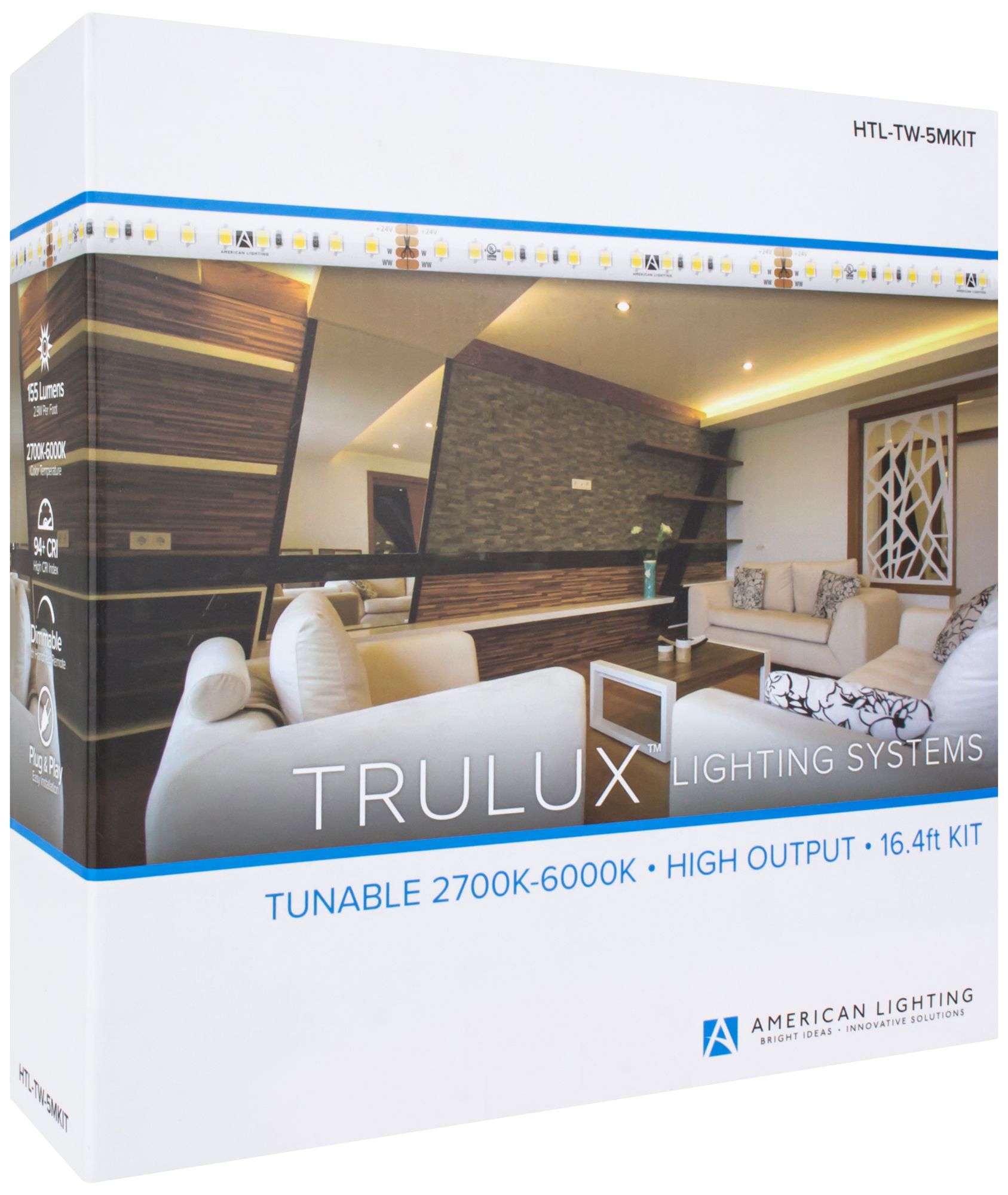 Trulux 16.4-Foot Tunable CCT High Output LED Tape Light Kit - #42H17 ...