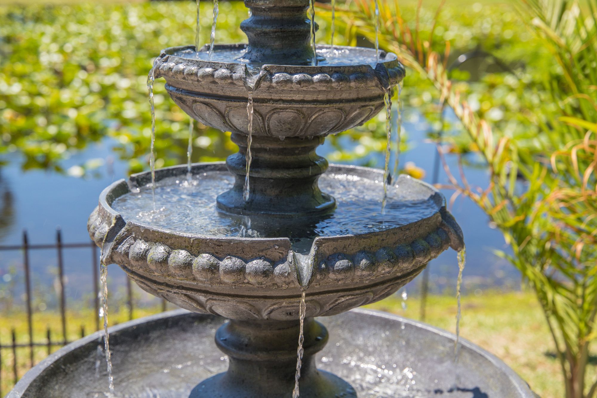 Tucson 65" High Zinc 4-Tier Outdoor LED Floor Fountain - #66H78 | Lamps ...