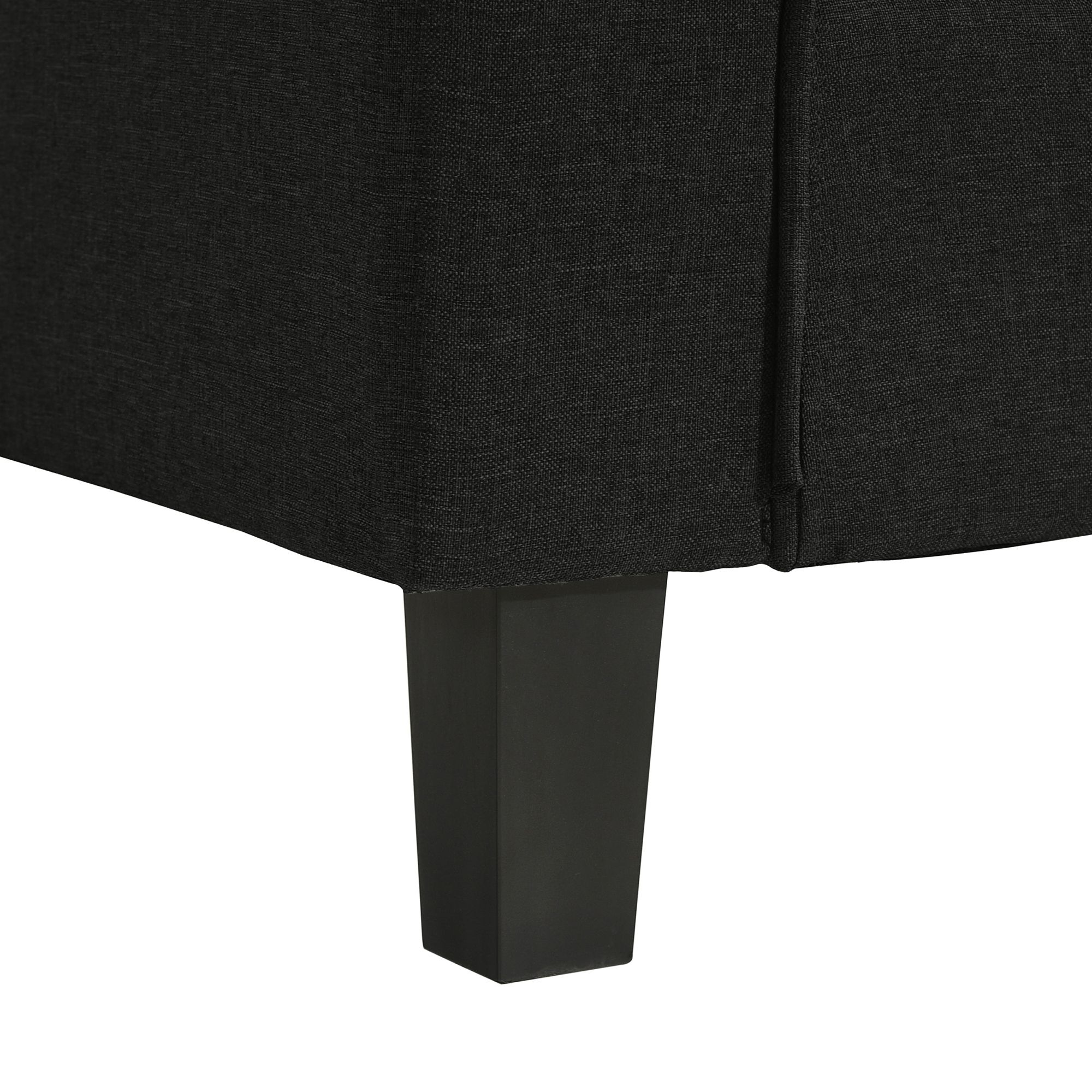 Tully 74" Wide Black Fabric L-Shaped Sectional - #7587E | Lamps Plus