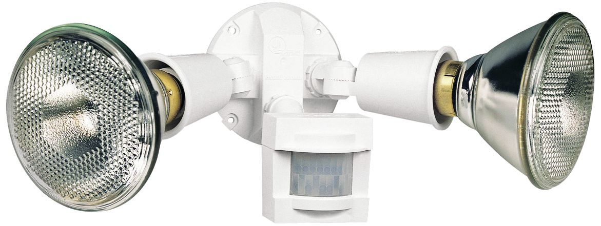 Two-Light White 110-Degree Motion Sensor Security Light - #3J925 ...