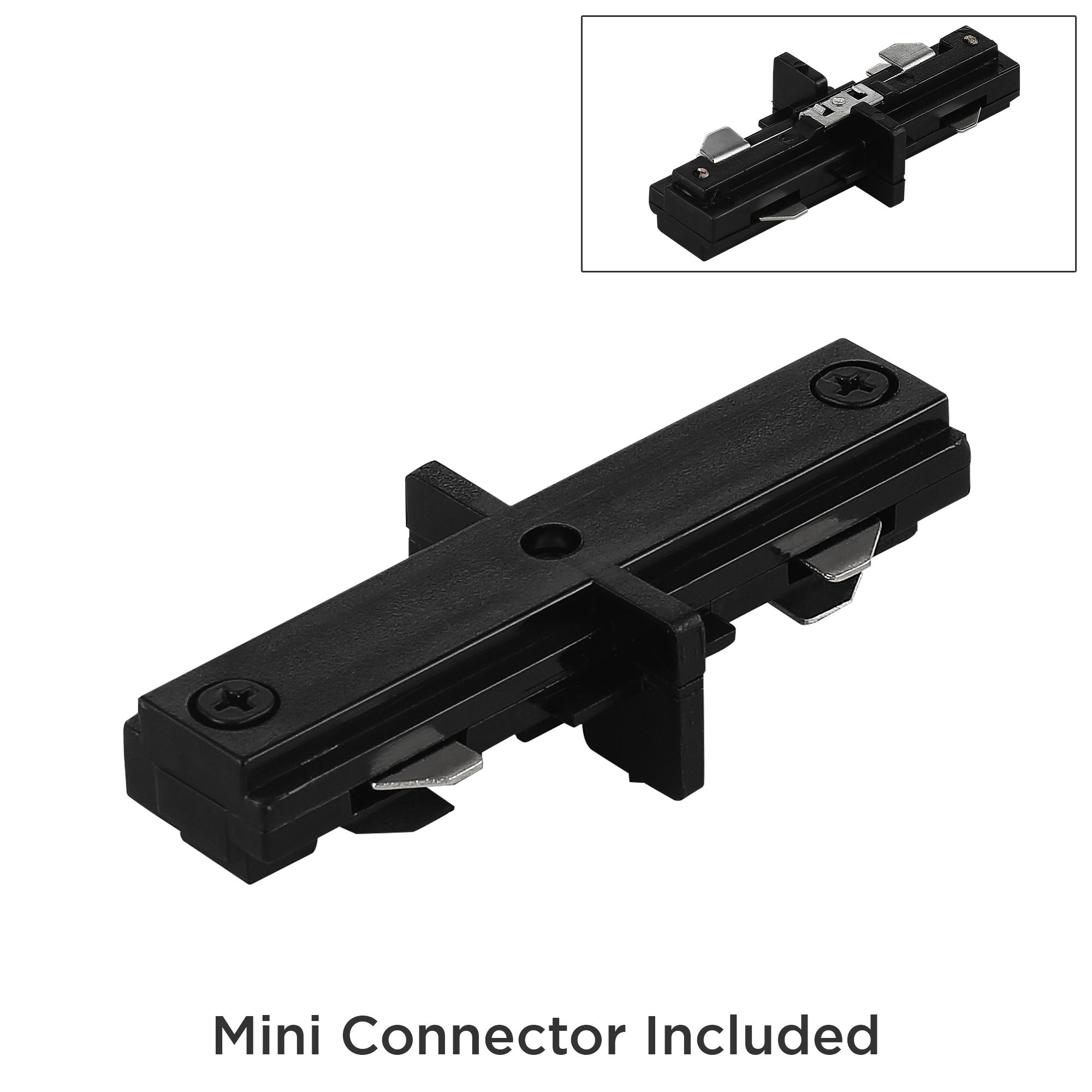 Two Linear 3-Light Black LED Bullet Track Kits w/Connector - #45N68 ...