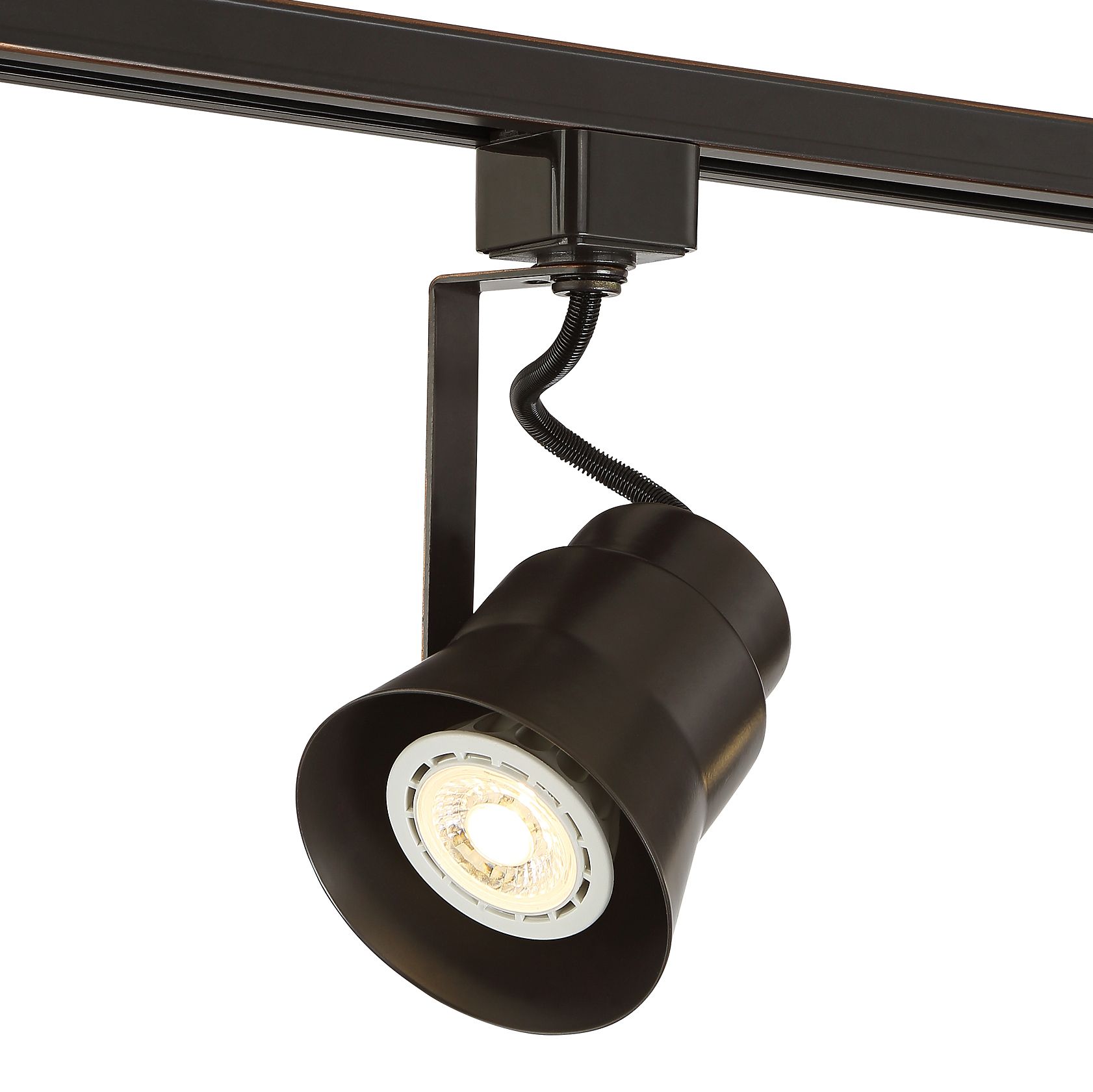 Two Pro Track Linear 3-Light Bronze LED Track Kits w/Connector - #45N62 ...