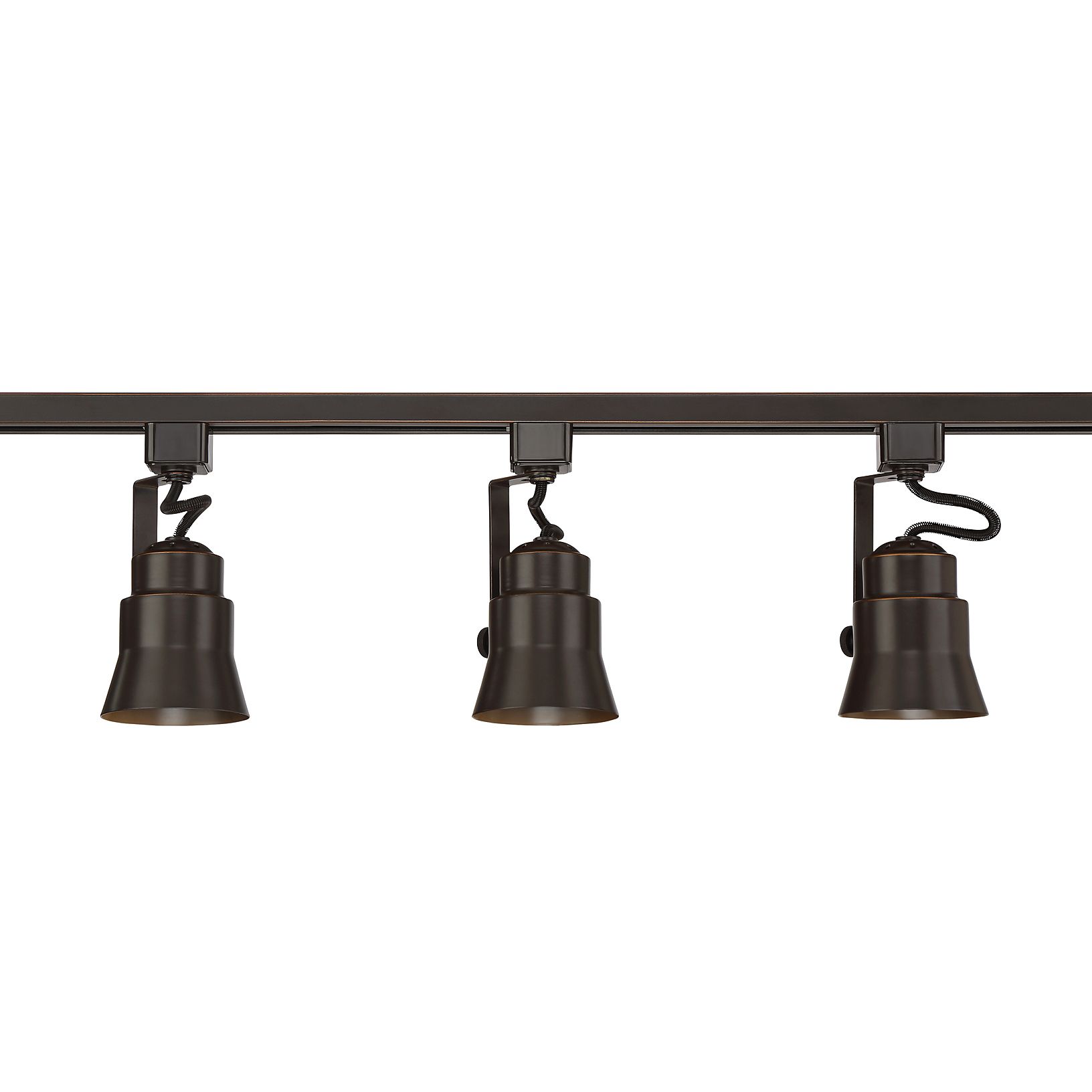 Two Pro Track Linear 3-Light Bronze LED Track Kits w/Connector - #45N62 ...