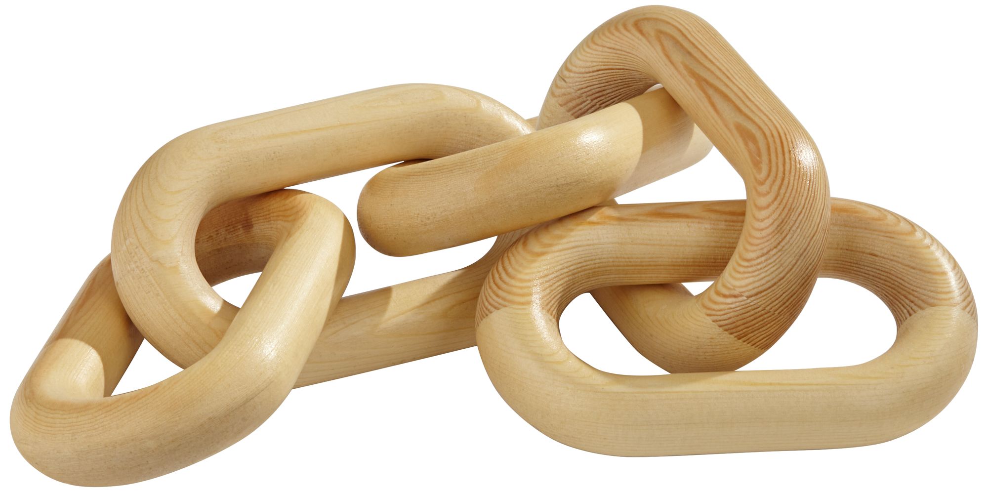 Twyster 16 1/2" Wide Matte Natural Wood Chain Sculpture - #234R3 ...