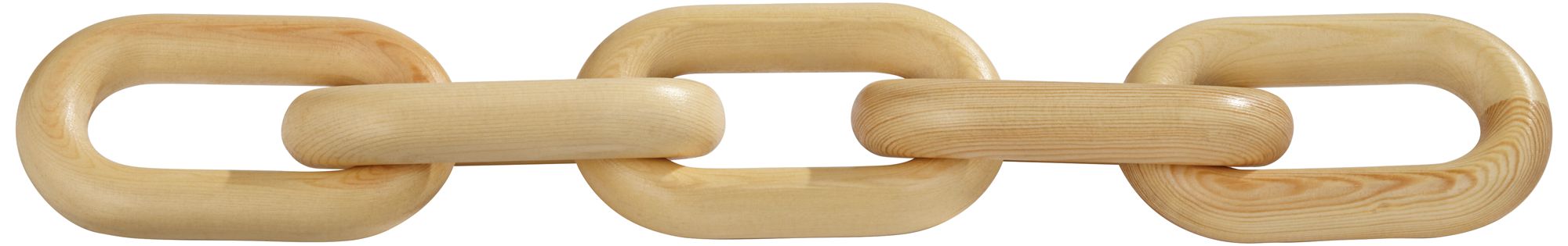 Twyster 16 1/2" Wide Matte Natural Wood Chain Sculpture - #234R3 ...