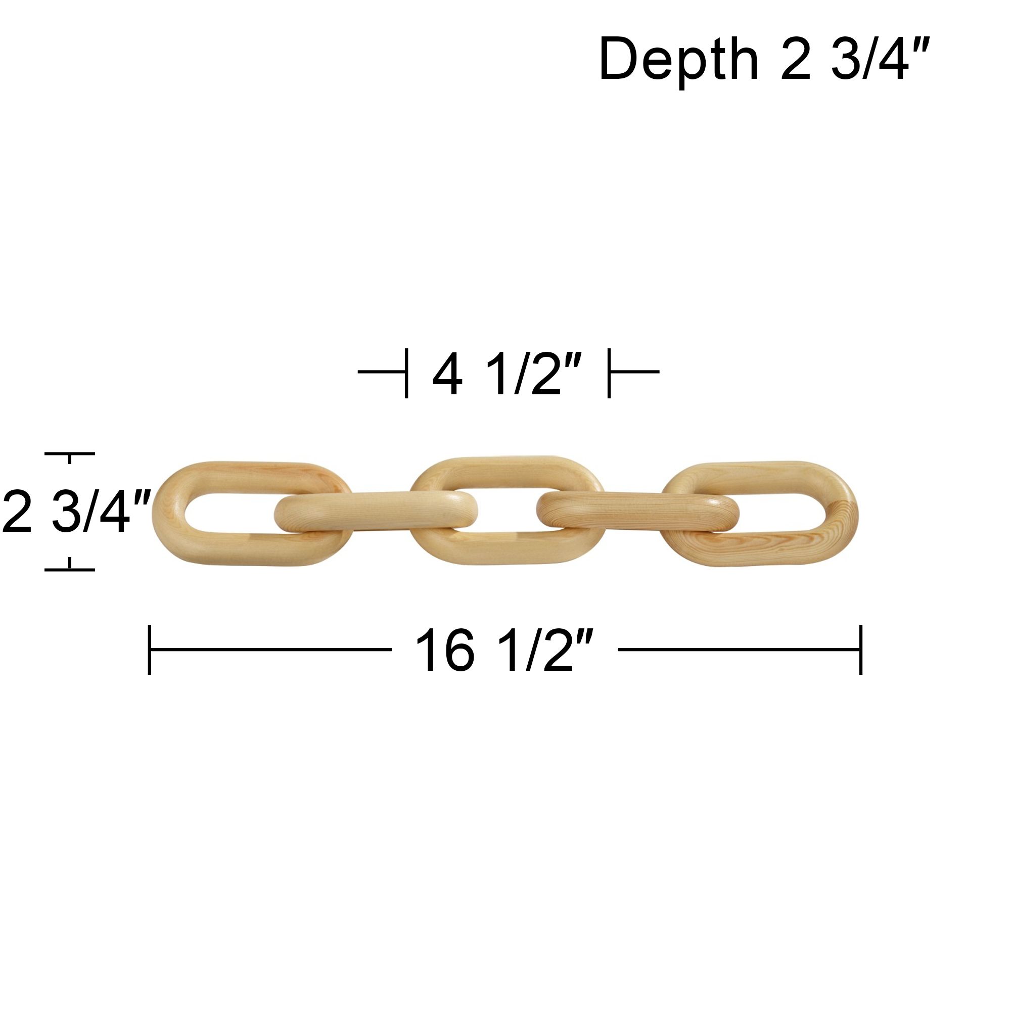 Twyster 16 1/2" Wide Matte Natural Wood Chain Sculpture - #234R3 ...