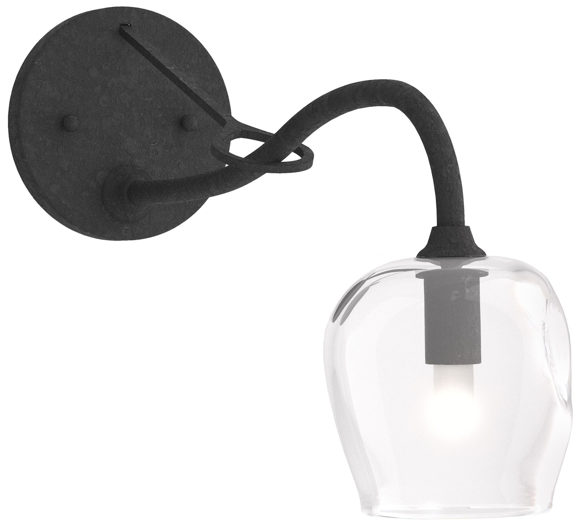 Ume 10.2" High Black Long-Arm Sconce With Clear Glass Shade - #395V8 ...