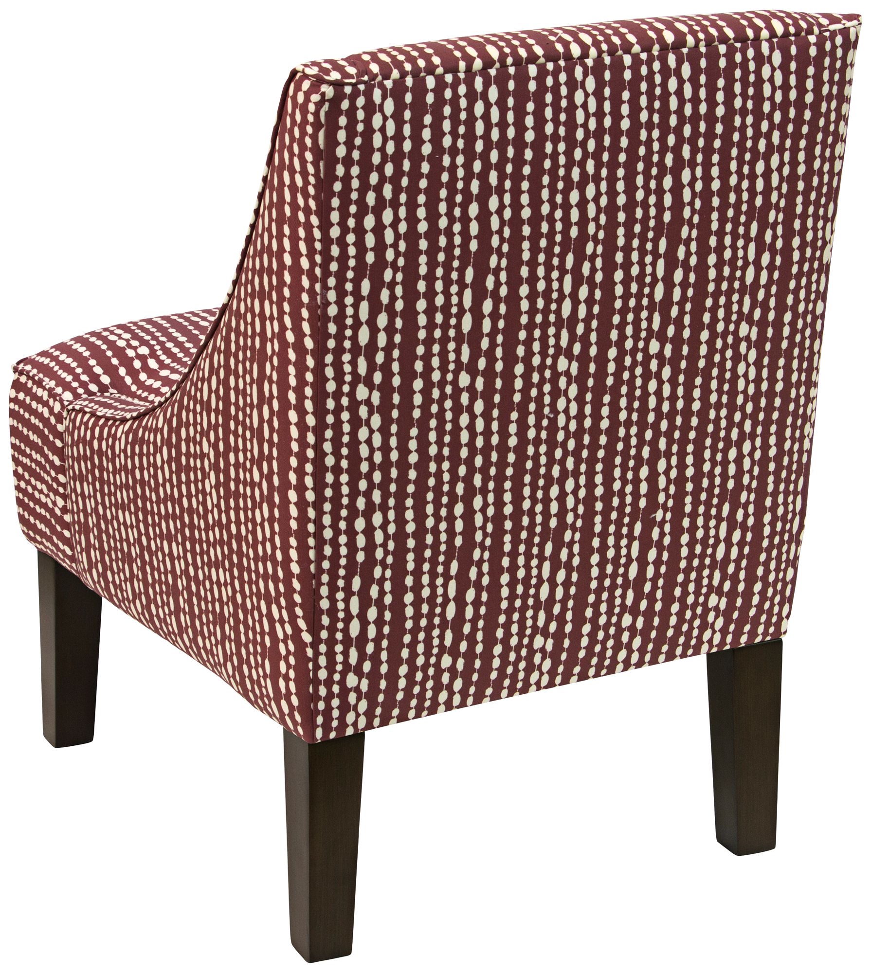Uptown Line Dot Holiday Red Fabric Swoop Armchair - #12R65 | Lamps Plus