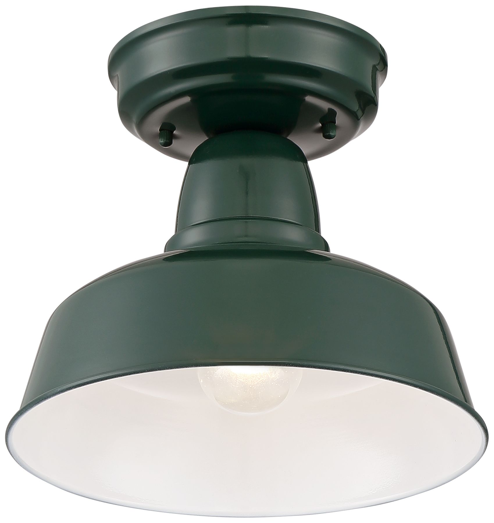 Urban Barn 10 1/4" Wide Green Outdoor Ceiling Light - #13F85 | Lamps Plus