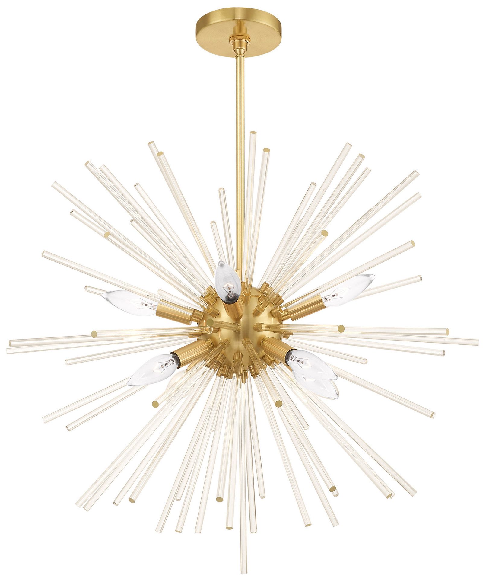 Utopia 25 3/4" Wide Satin Brass Starburst Pendant Light - #73H41 ...