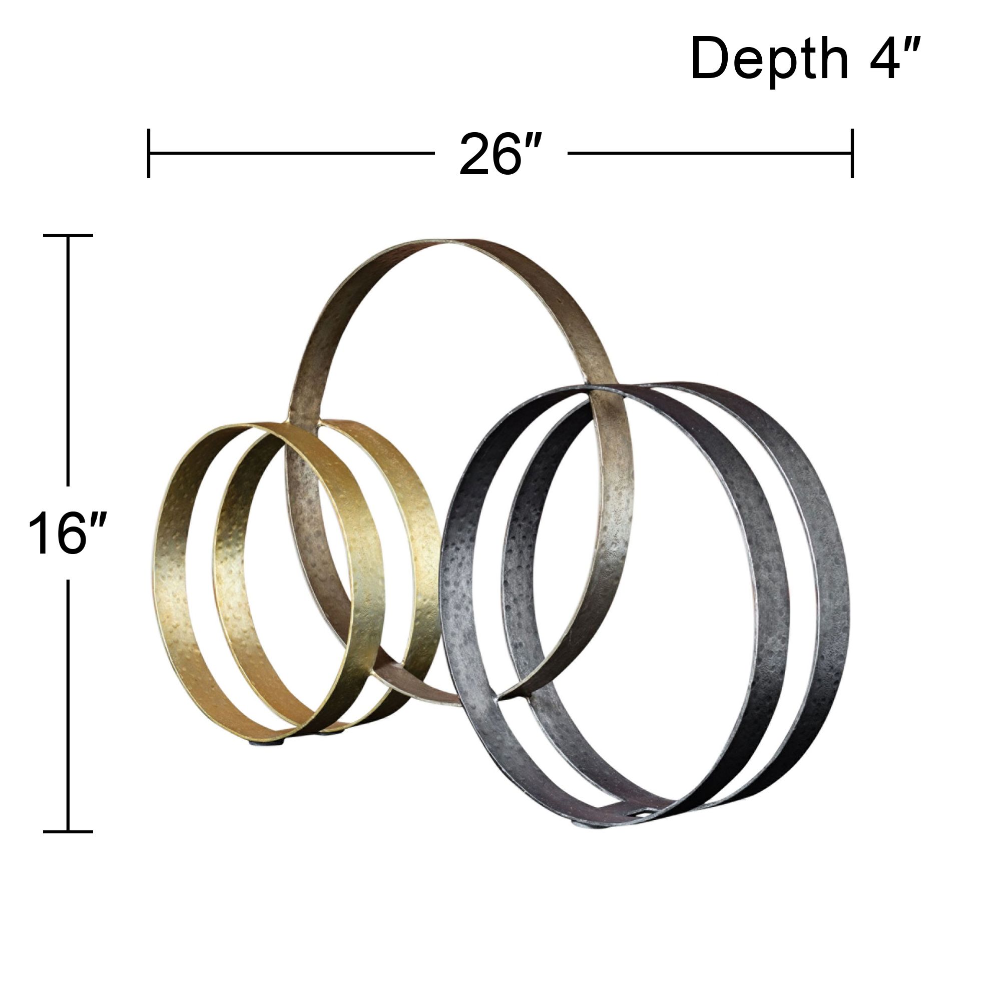 Uttermost Adilynn 26" Wide Silver and Gold Modern Sculpture - #64M92 ...