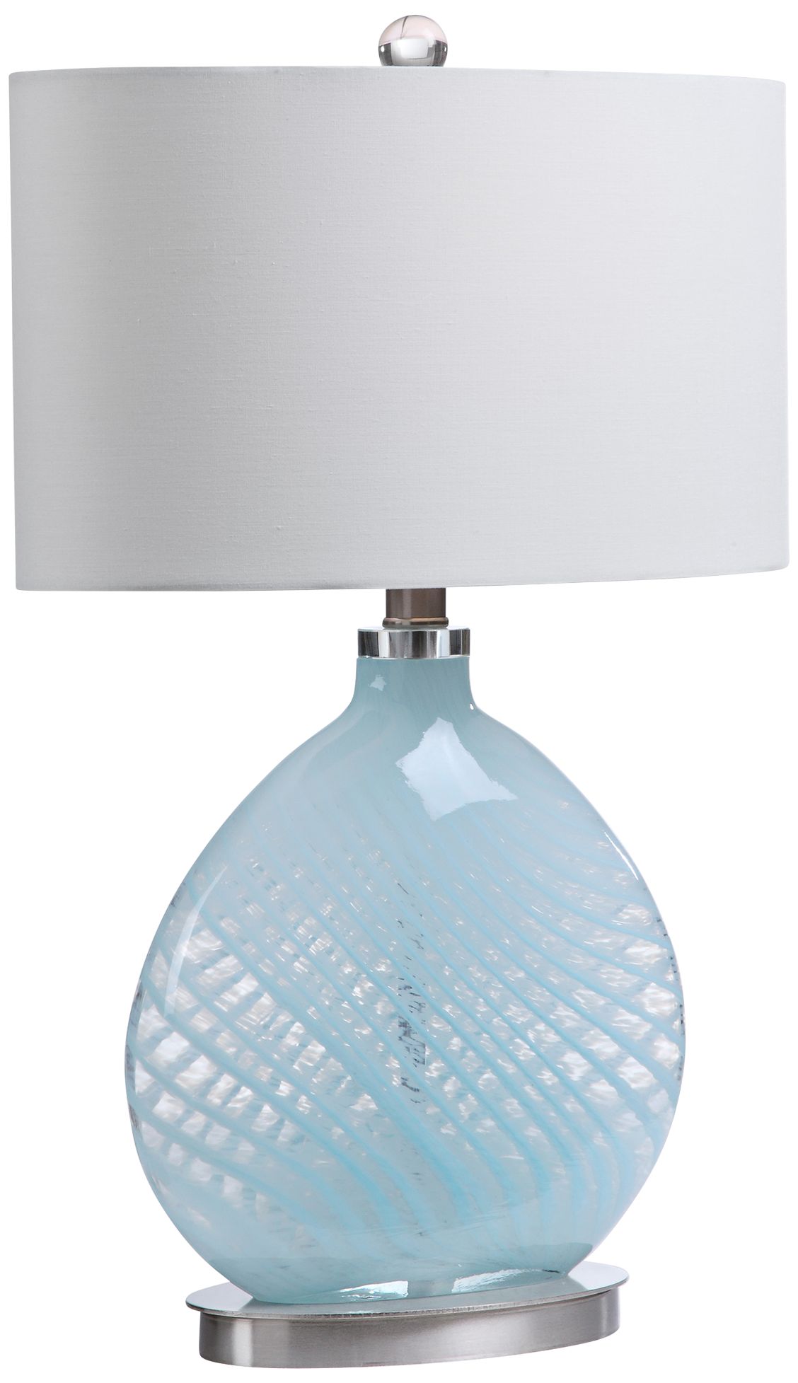 Uttermost Aquata Light Blue Glass Accent Table Lamp - #78T95 | Lamps Plus