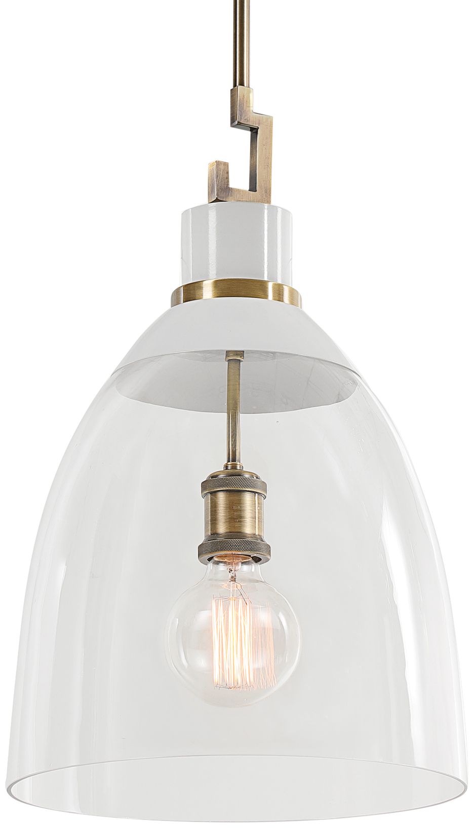 Uttermost Evangeline 12 1/4" Wide Brass Pendant Light - #949P0 | Lamps Plus