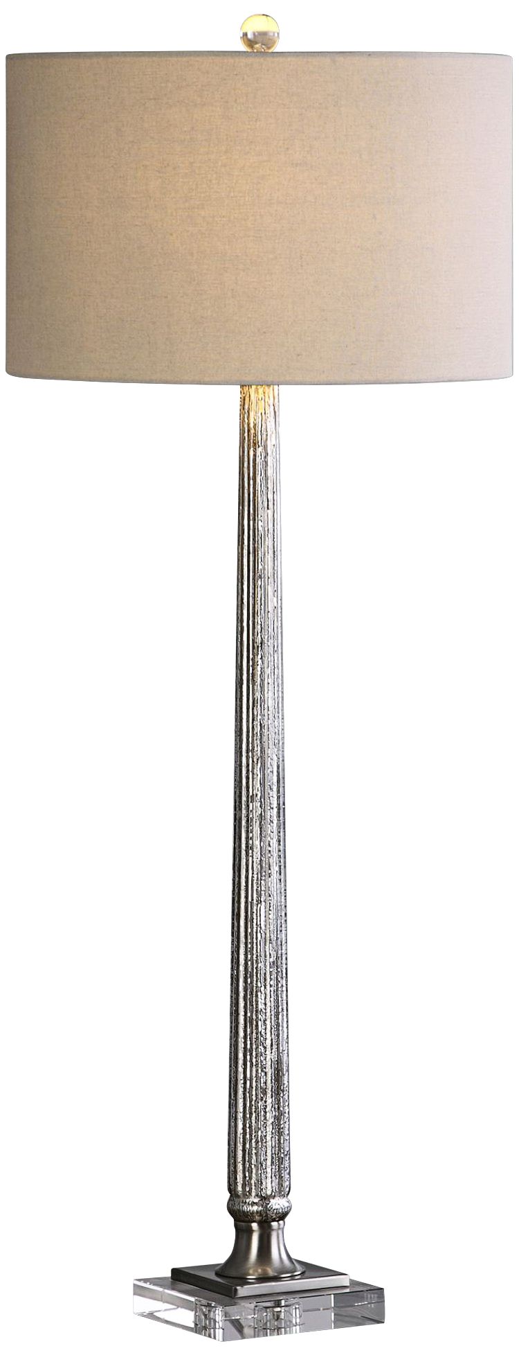 Uttermost Fiona 39" Modern Mercury Glass Pillar Buffet Table Lamp - #1M393 | Lamps Plus