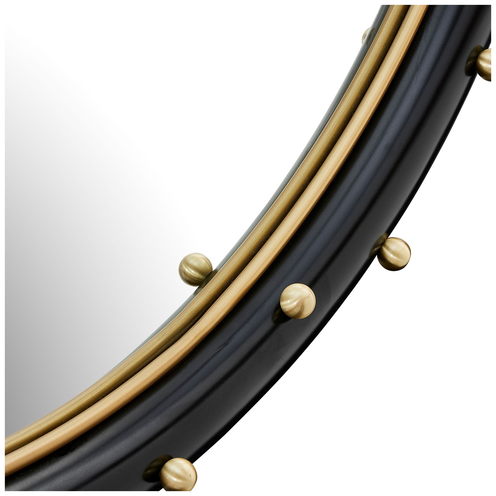Uttermost Helia Matte Black and Brass 41" Round Wall Mirror: - #AH676 ...
