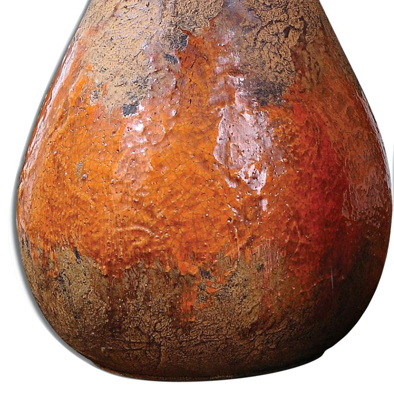 Uttermost Kadam Rust 2-Piece Orange Ceramic Vase Set - #1M742 | Lamps Plus