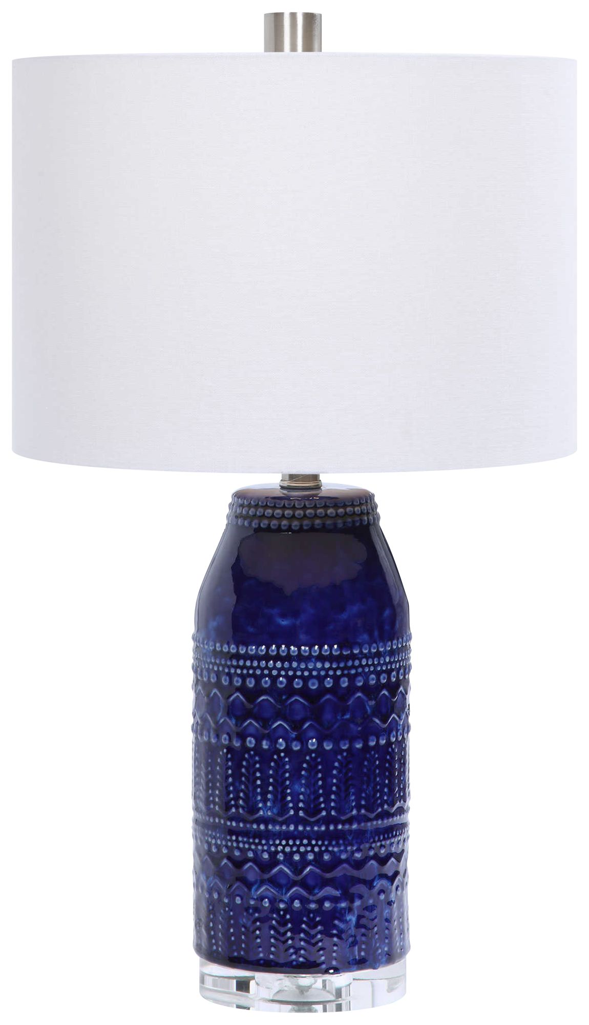 Uttermost Reverie Distressed Deep Blue Ceramic Table Lamp - #83V84 ...