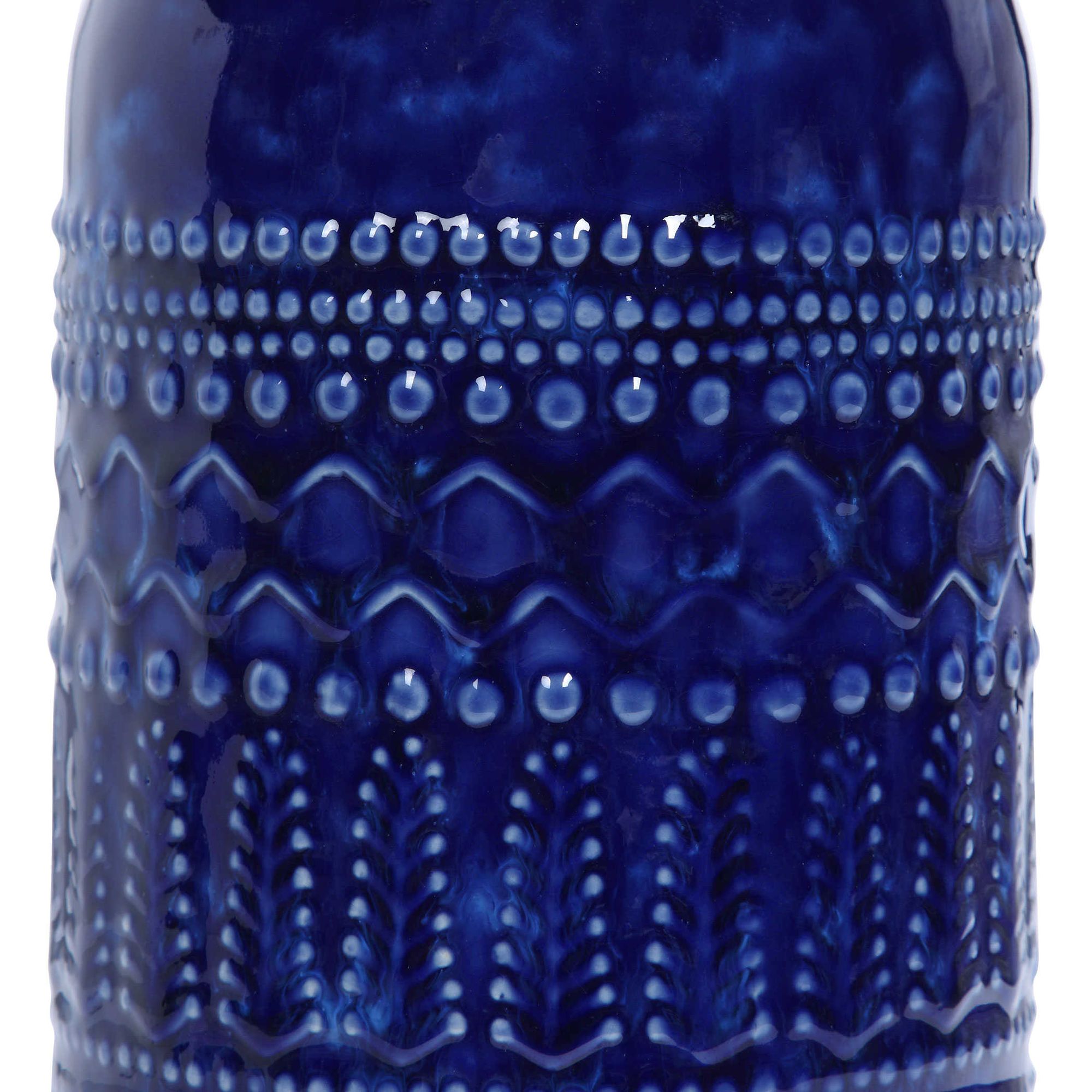 Uttermost Reverie Distressed Deep Blue Ceramic Table Lamp - #83V84 ...