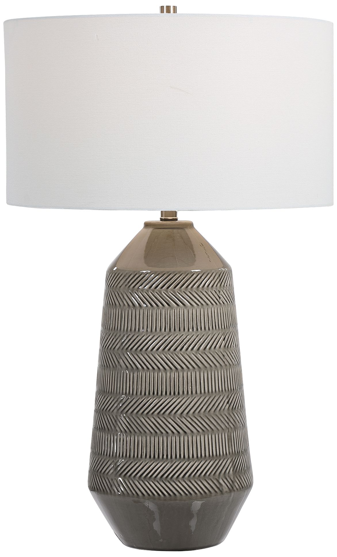 Uttermost Rewind 31 1/2" Soft Gray Glaze Ceramic Table Lamp - #89F87 | Lamps Plus