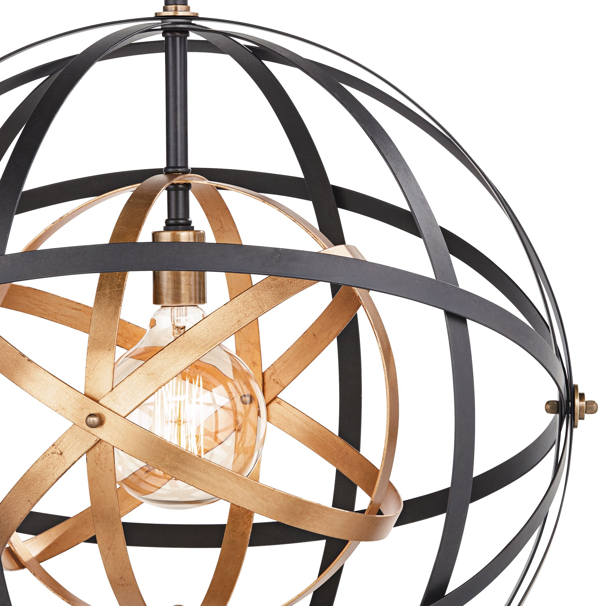 Uttermost Rondure 23" Wide Bronze and Brass Pendant - #8P360 | Lamps Plus