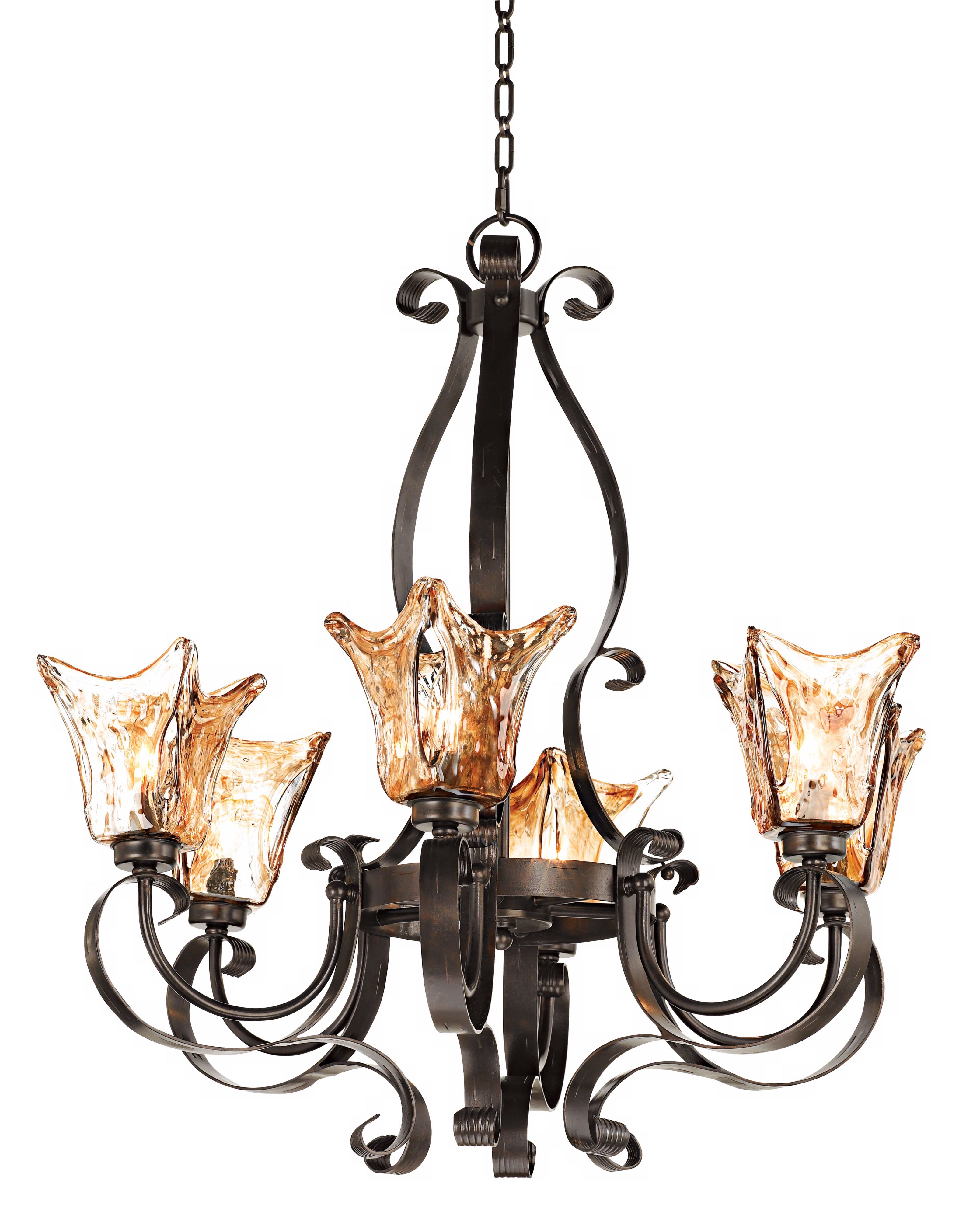Uttermost Vetraio Collection 29" Wide 6-Light Traditional Chandelier ...
