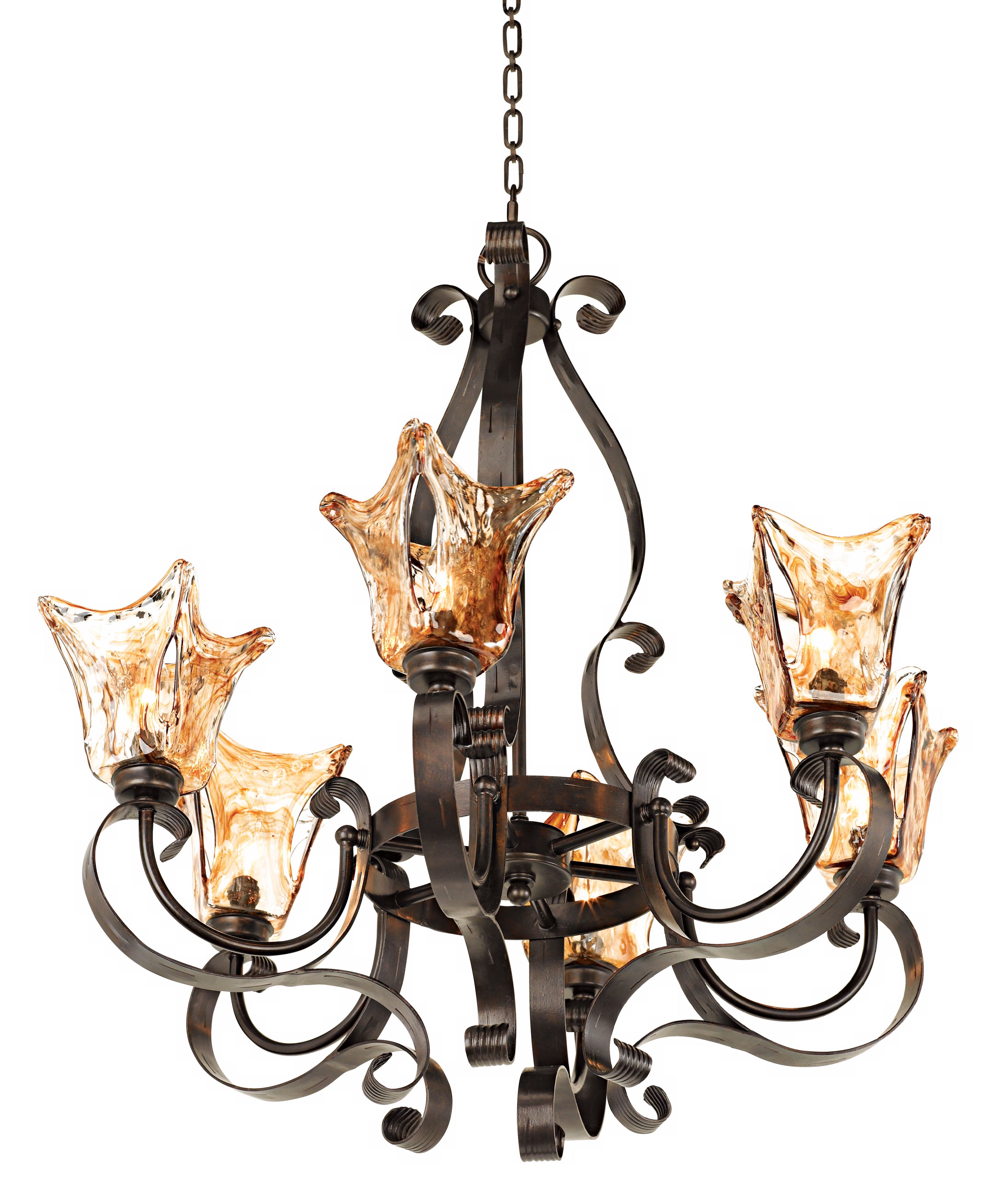 Uttermost Vetraio Collection 29" Wide 6-Light Traditional Chandelier ...
