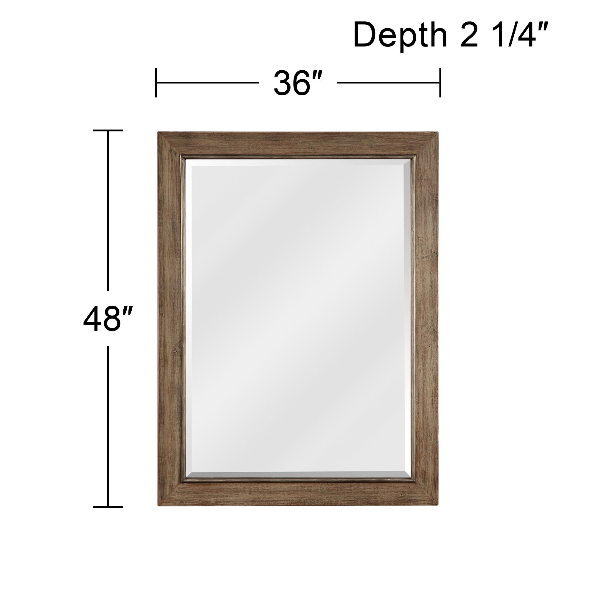 Uttermost Walt Distressed Natural 36" x 48" Wall Mirror - #68R59 ...