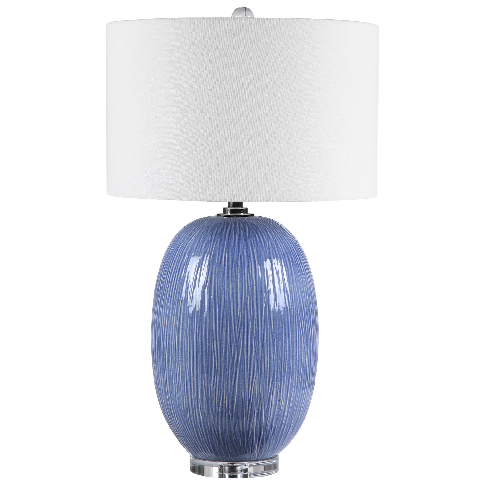 Uttermost Westerly Blue and White Ceramic Table Lamp - #78T99 | Lamps Plus