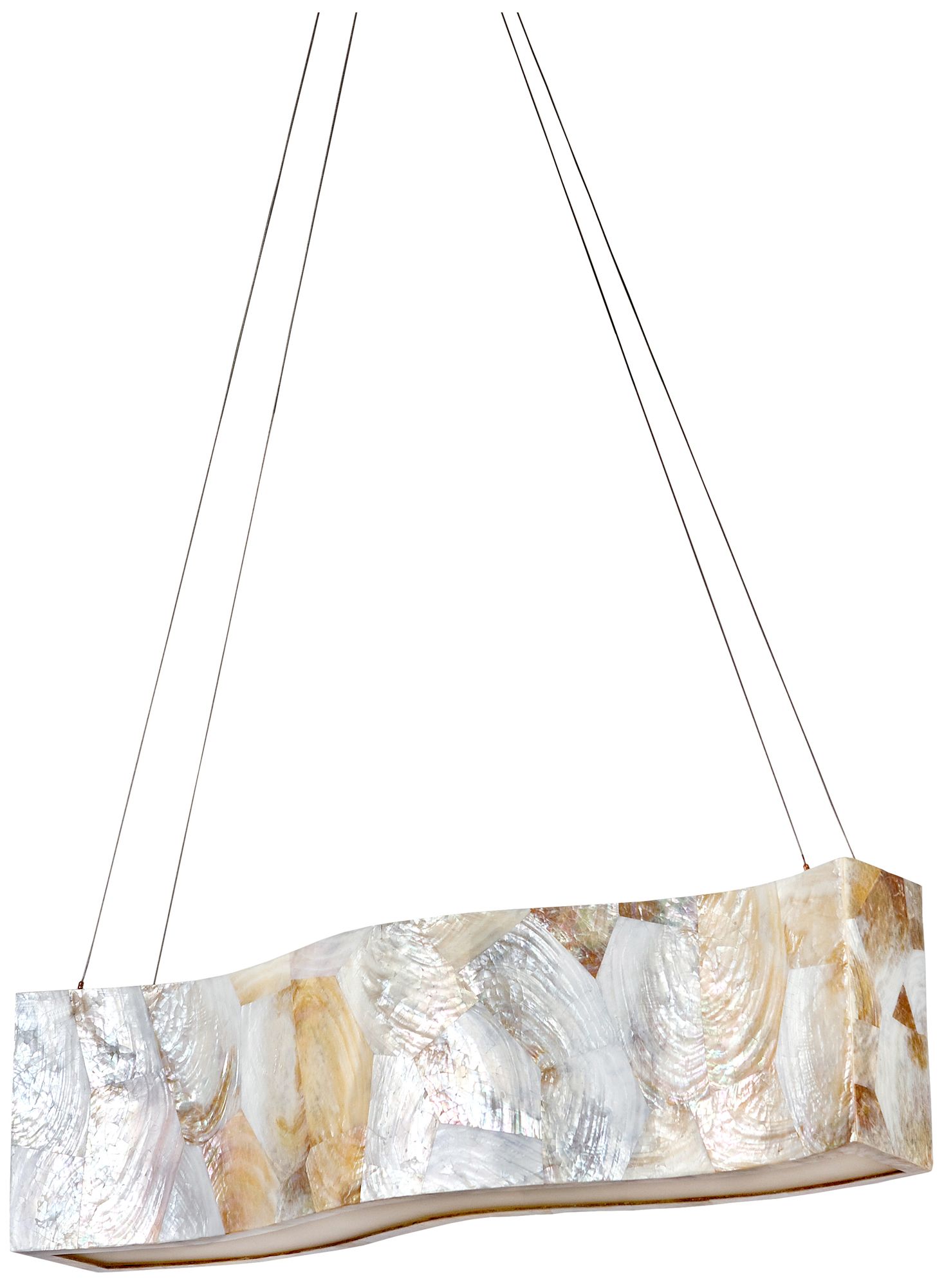 Varaluz Big 36" Wide Kabebe Shell Linear Pendant Light - #3X781 | Lamps ...