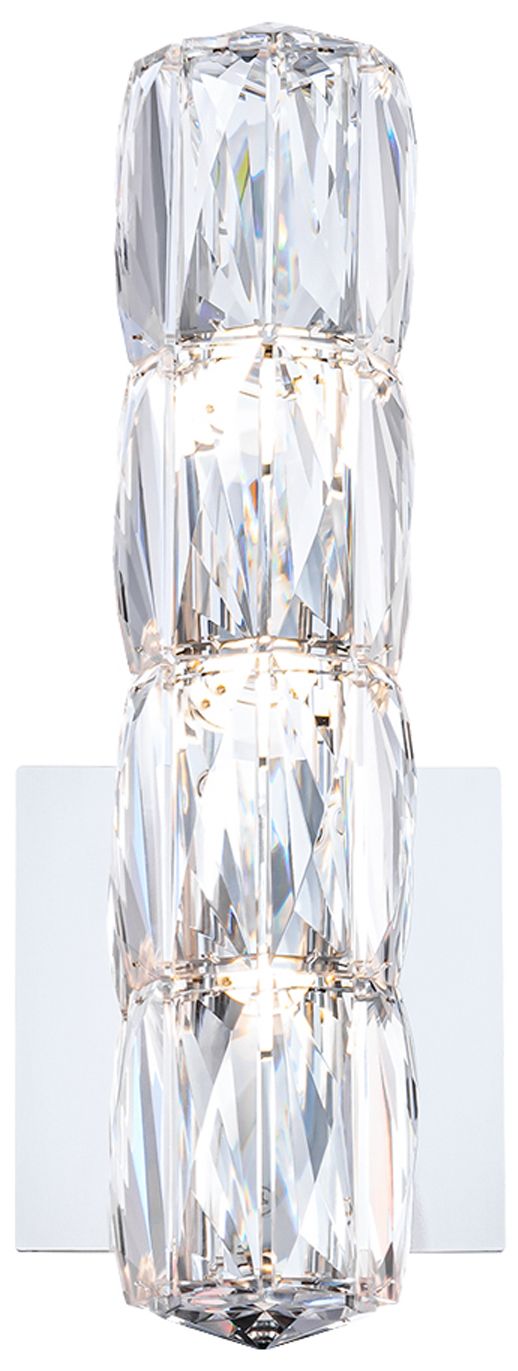 Verve LED 5" Wide Pol. Stainless Steel Clear Crystal 1-Light Wall Scon ...