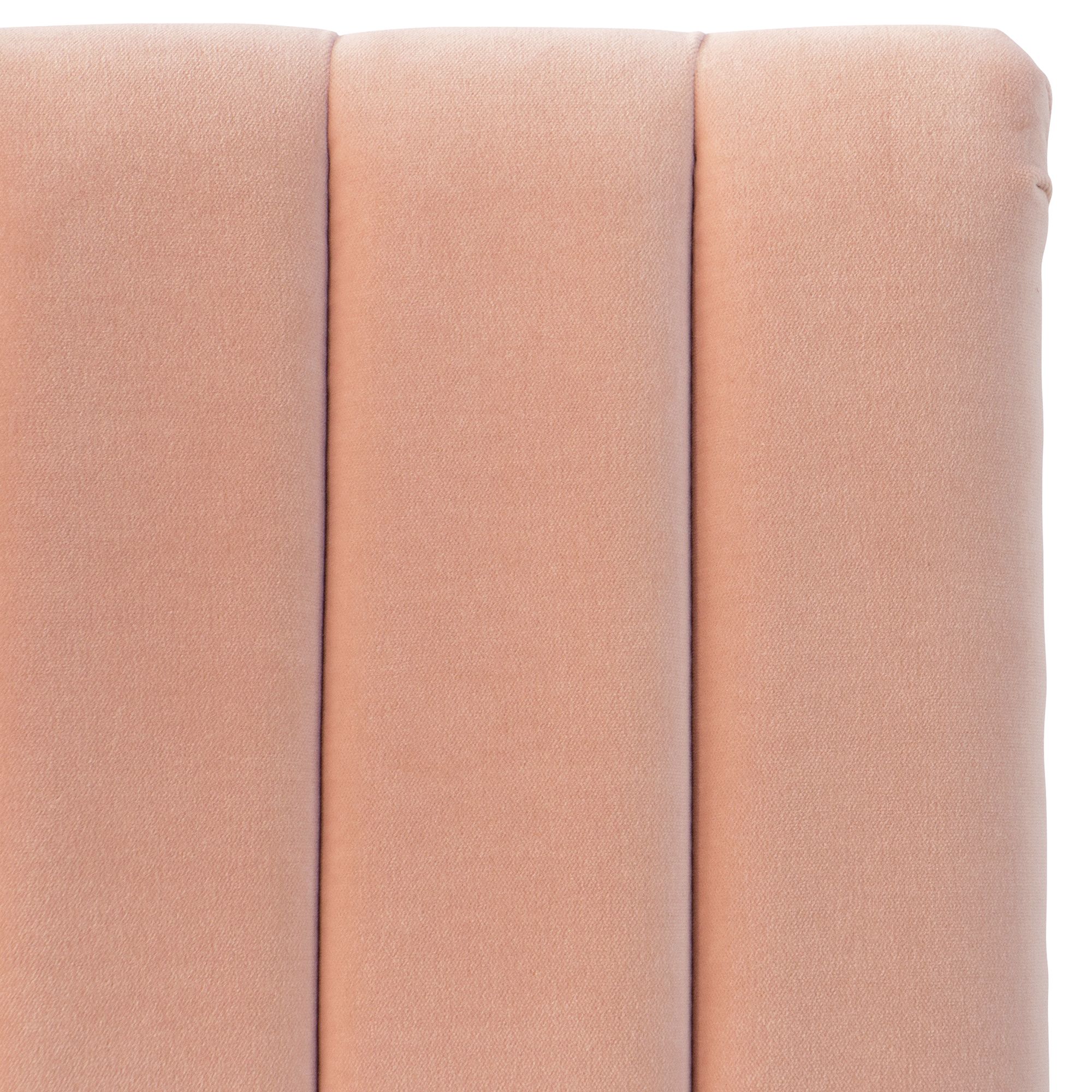 Vesta Titan Pink Champagne Channel Seam Armless Dining Chair - #74N28 ...