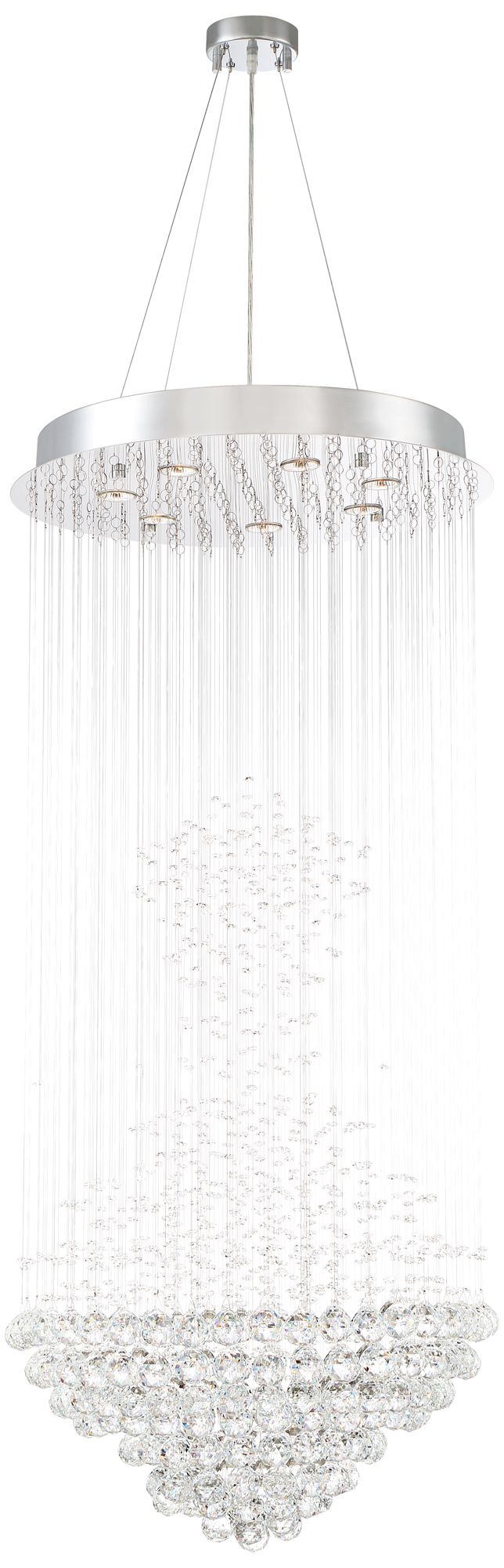 Vienna Full Spectrum Cita 25" Chrome and Crystal 7-Light Chandelier ...