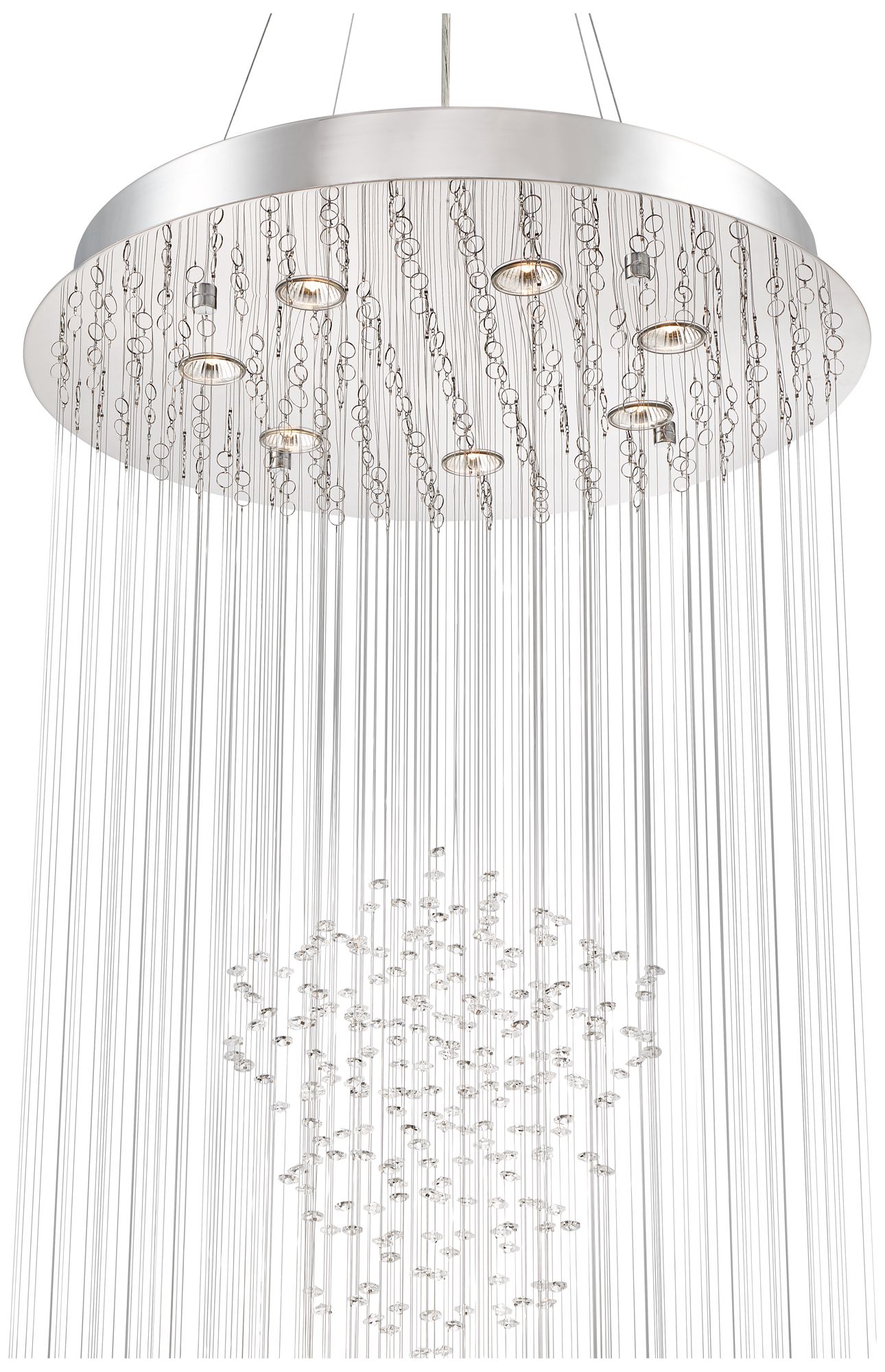 Vienna Full Spectrum Cita 25" Chrome and Crystal 7-Light Chandelier ...