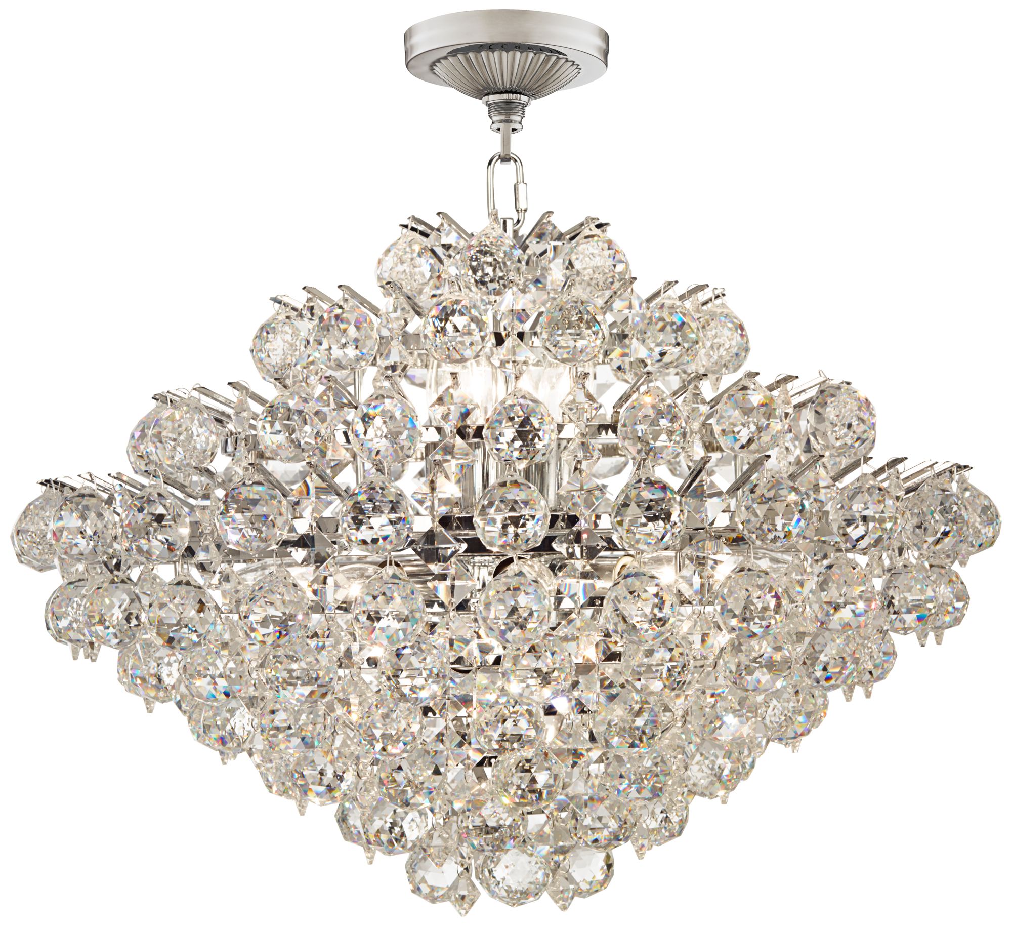 Vienna Full Spectrum Essa 24" Wide Chrome and Crystal Pendant Light ...