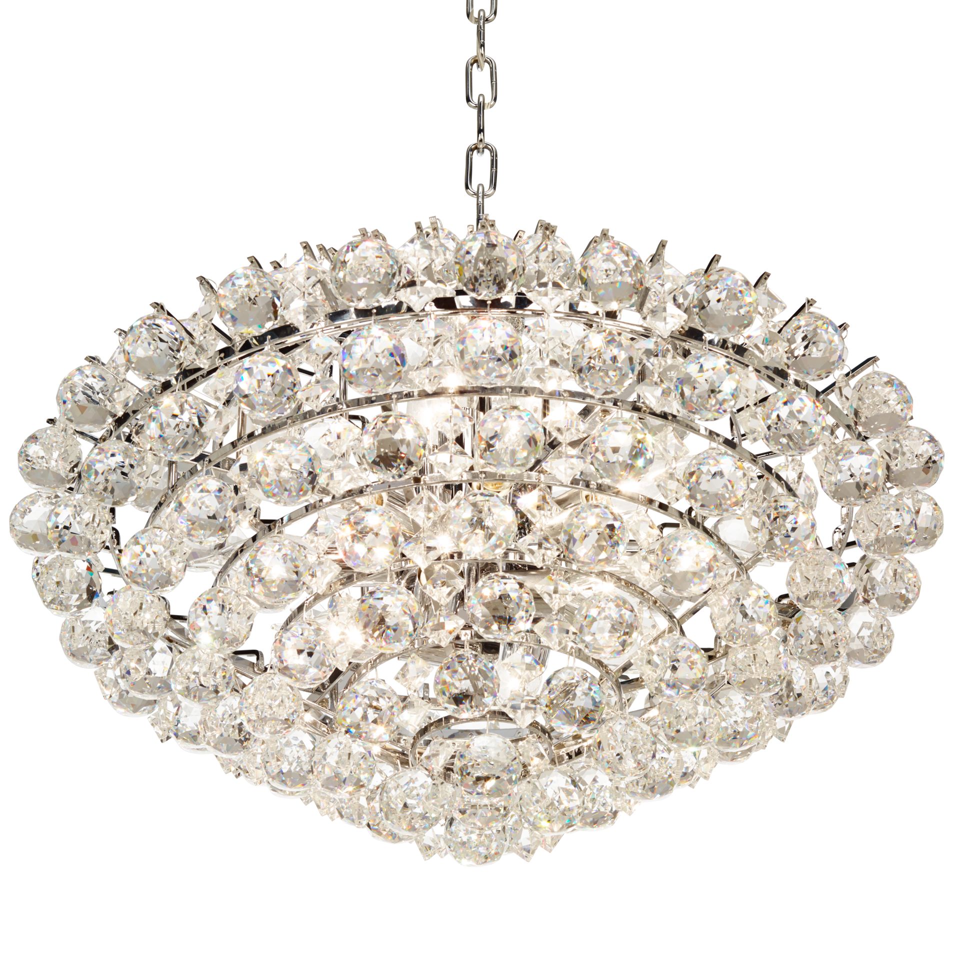Vienna Full Spectrum Essa 24" Wide Chrome and Crystal Pendant Light ...