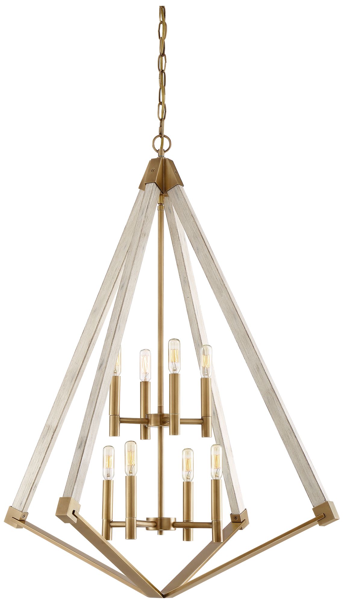 Viewpoint 8-Lt Brass Chandelier - #772A2 | Lamps Plus