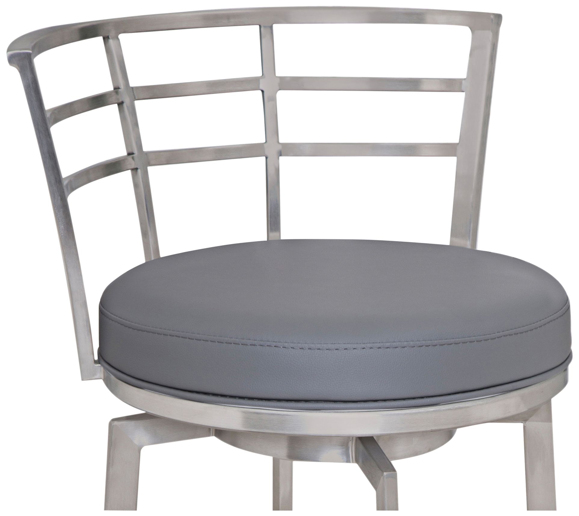 Viper 26" Gray Faux Leather Swivel Counter Stool - #39C91 | Lamps Plus