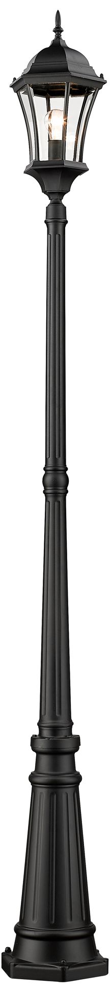 Wakefield 90" High Black Metal Outdoor Post Light - #922J4 | Lamps Plus