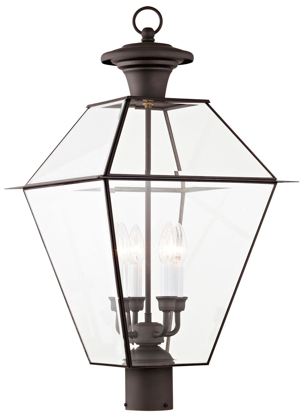 Westover 27 1/2" High Black Outdoor Post Mount Light - #9F536 | Lamps Plus