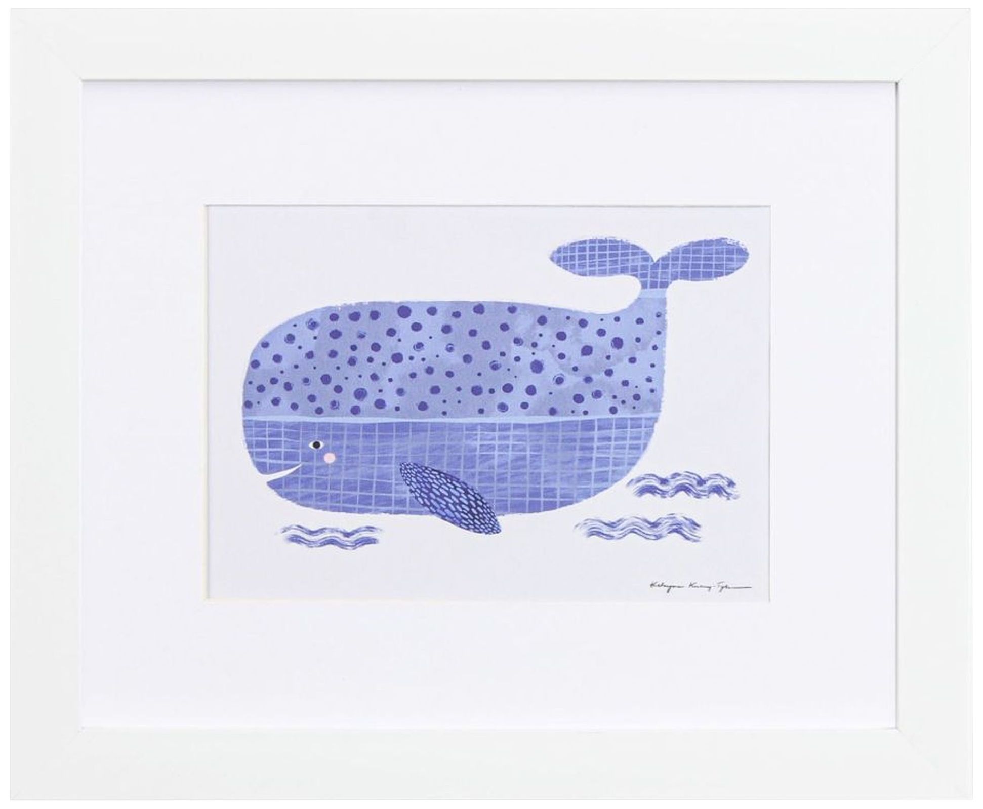 Whale 11" Wide Rectangular Framed Wall Art - #0659A | Lamps Plus