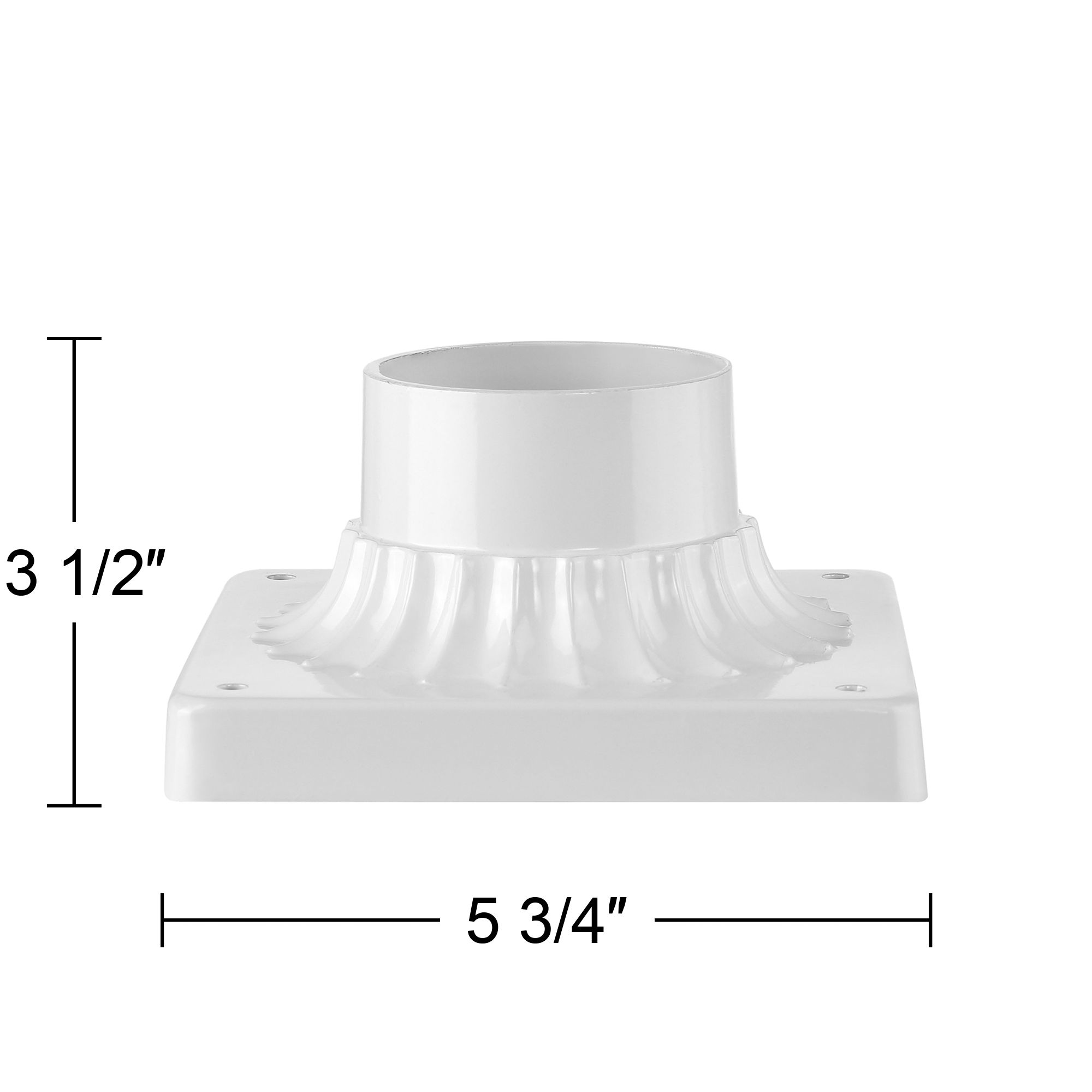 White Post Mount Adapter - #64T86 | Lamps Plus