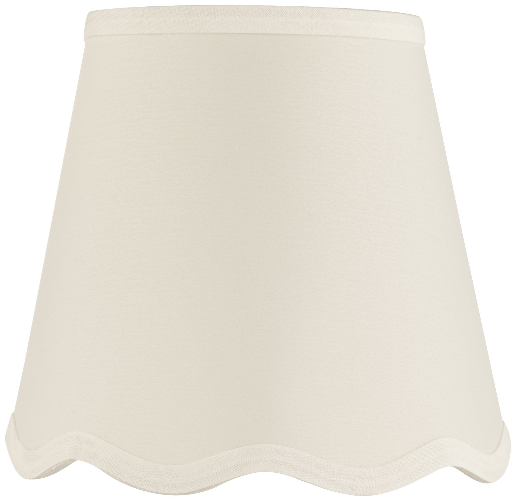 White Scalloped Lamp Shades