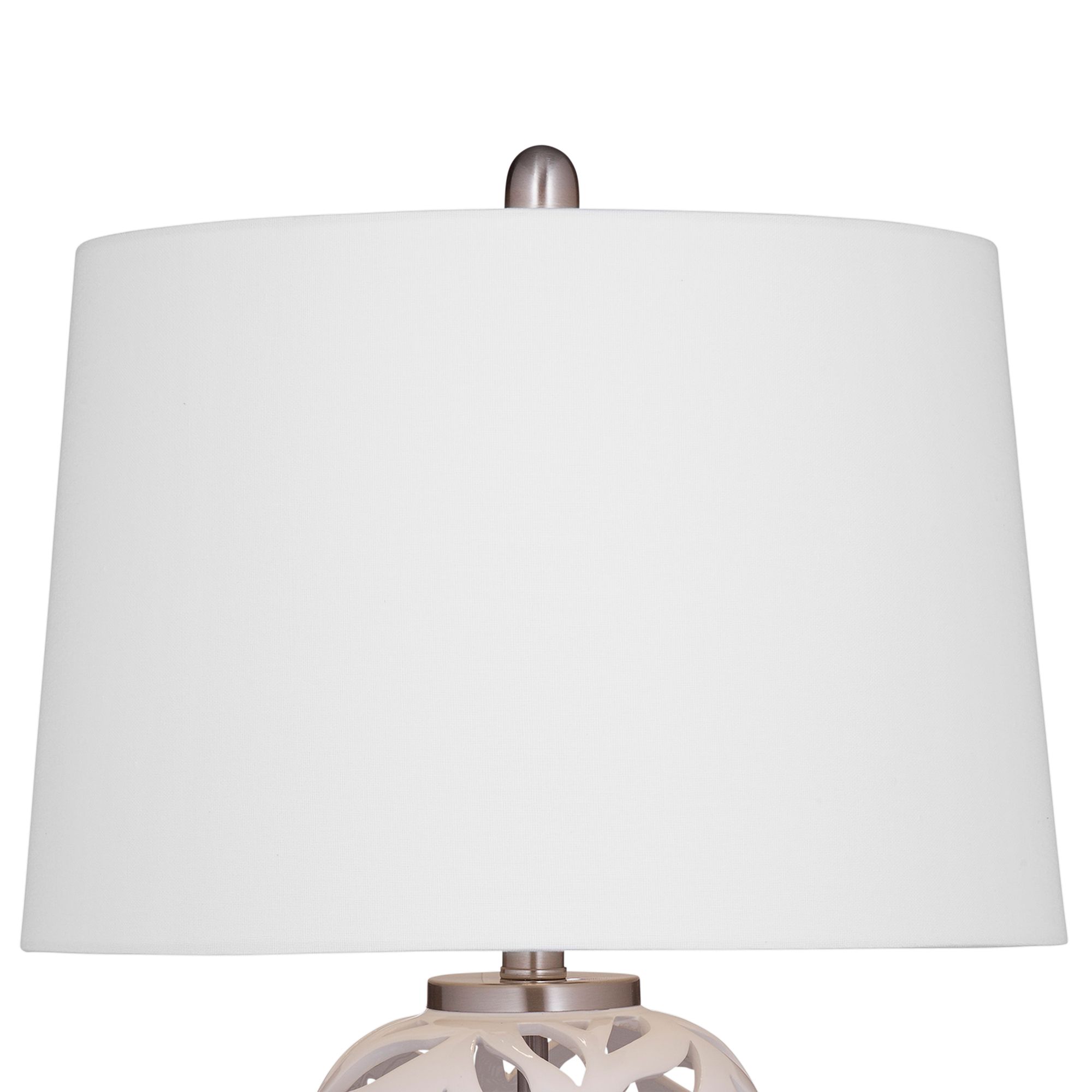 Willow White Foliage Ceramic Table Lamp - #310E0 | Lamps Plus