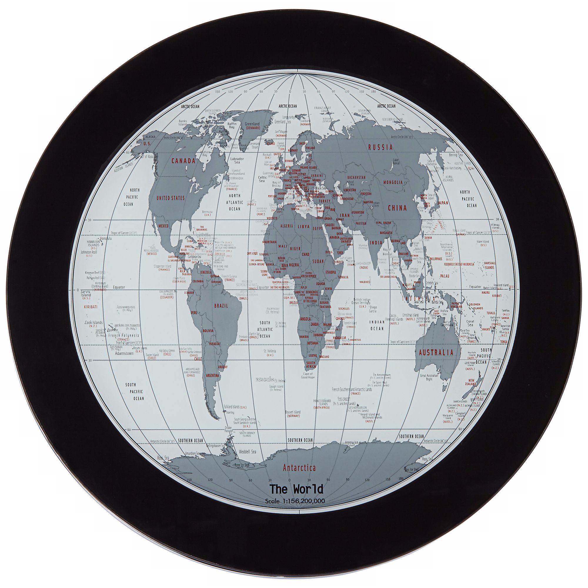 World Map 23 1/4" Chrome and Glass 2-Piece Nesting Tables - #4R010 ...