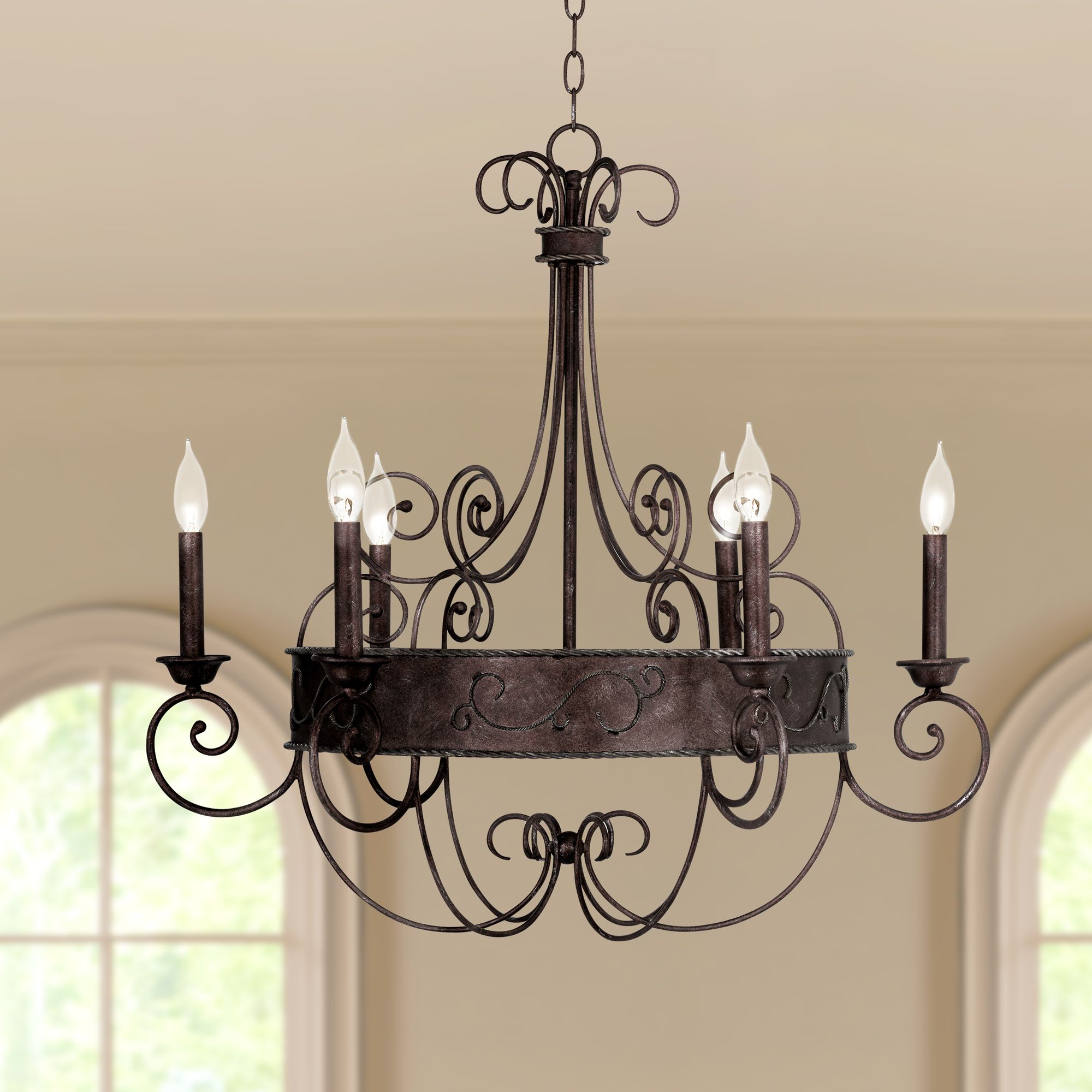 Medium: 23 - 30 In. Wide, Rustic - Lodge, Chandeliers | Lamps Plus